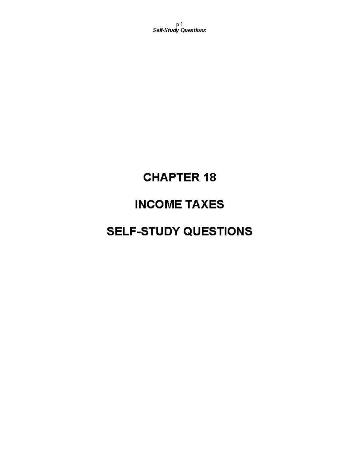 Chapter 18 Self-Study Question Solutions (ACCT 14e Final) - Studocu