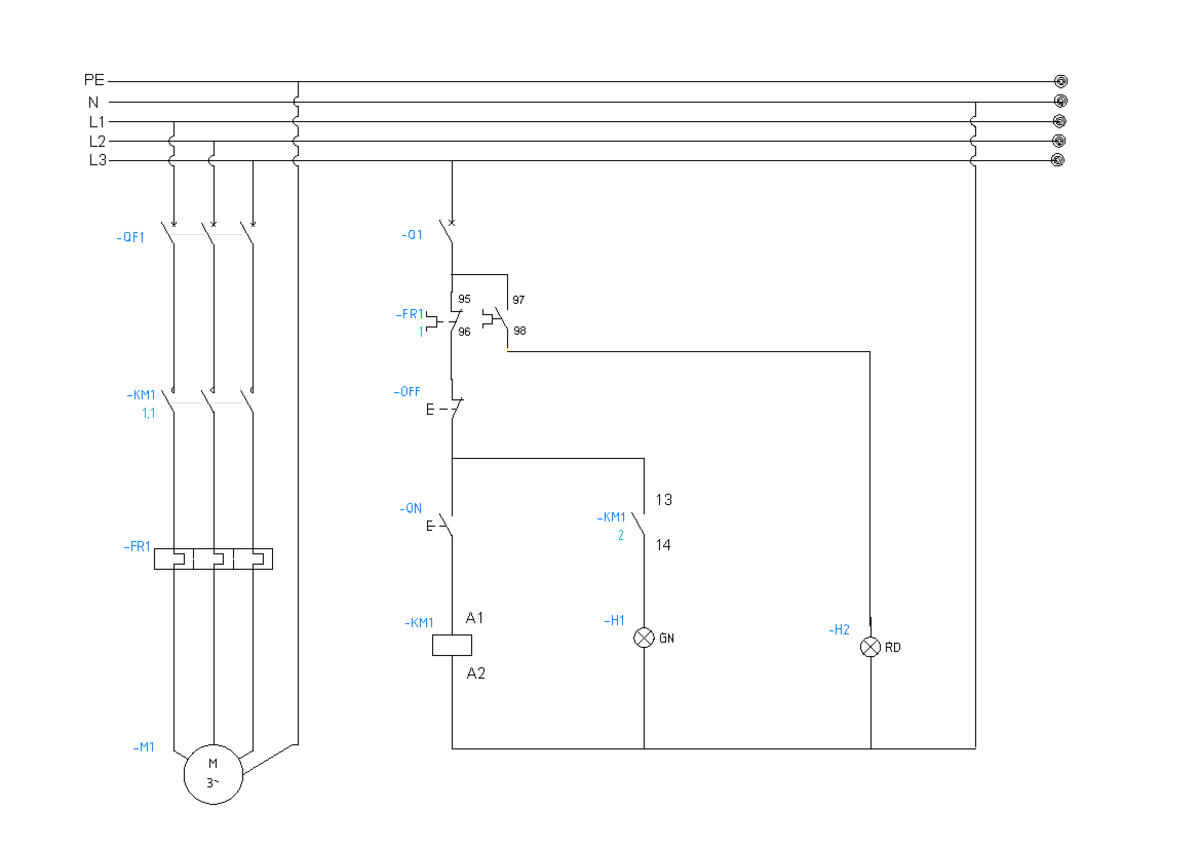 Sơ đồ nguyên lý mạch khởi động trực tiếp nhóm 3 - Toán cao cấp - L3 L2 ...