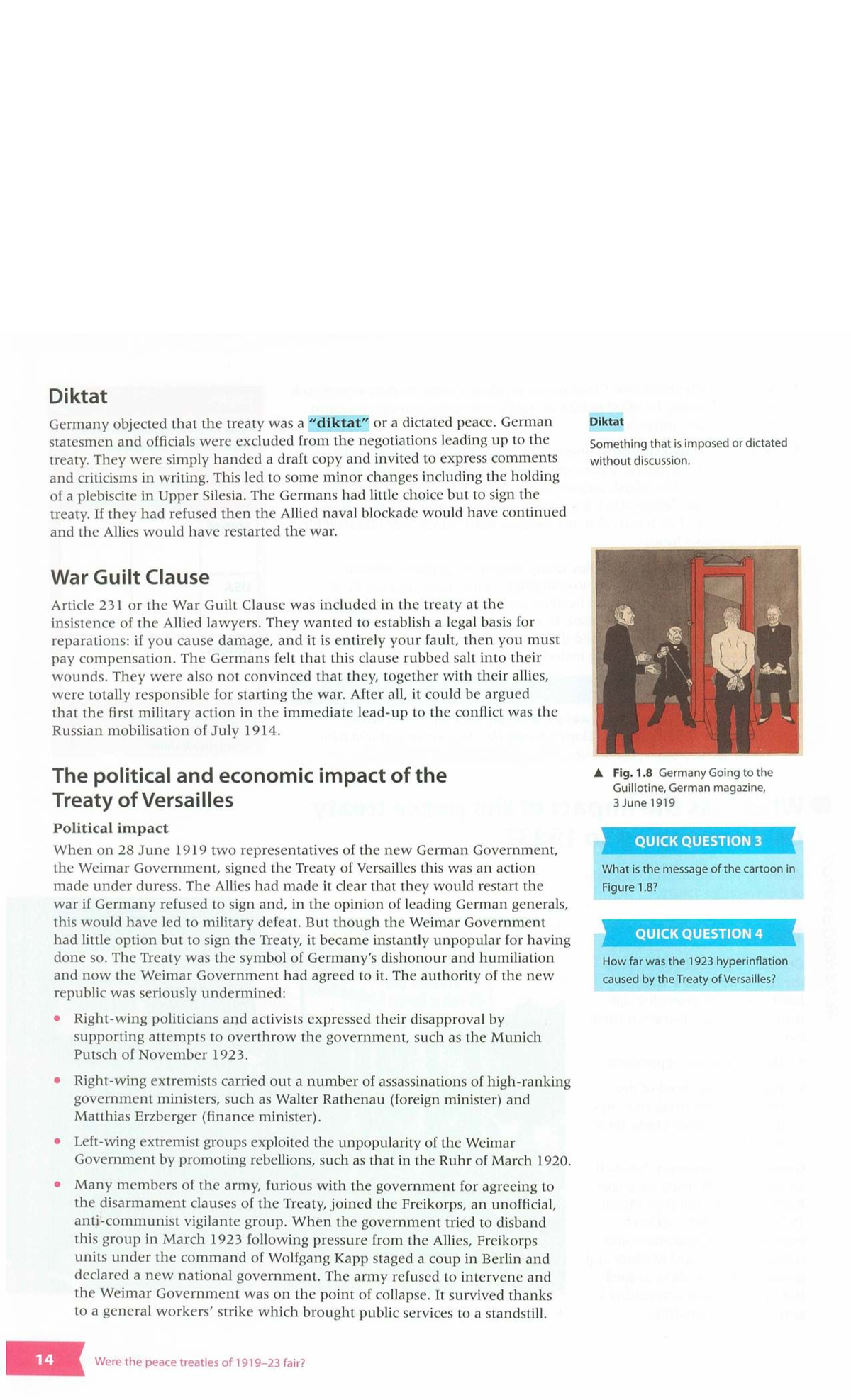 Course 101: The Treaty of Versailles and Its Impact on Germany - Studocu