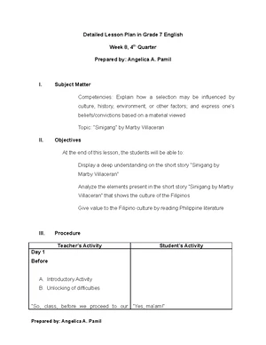 Lesson-plan - lesson plan for grade 9 Topic: Making Generalizations ...