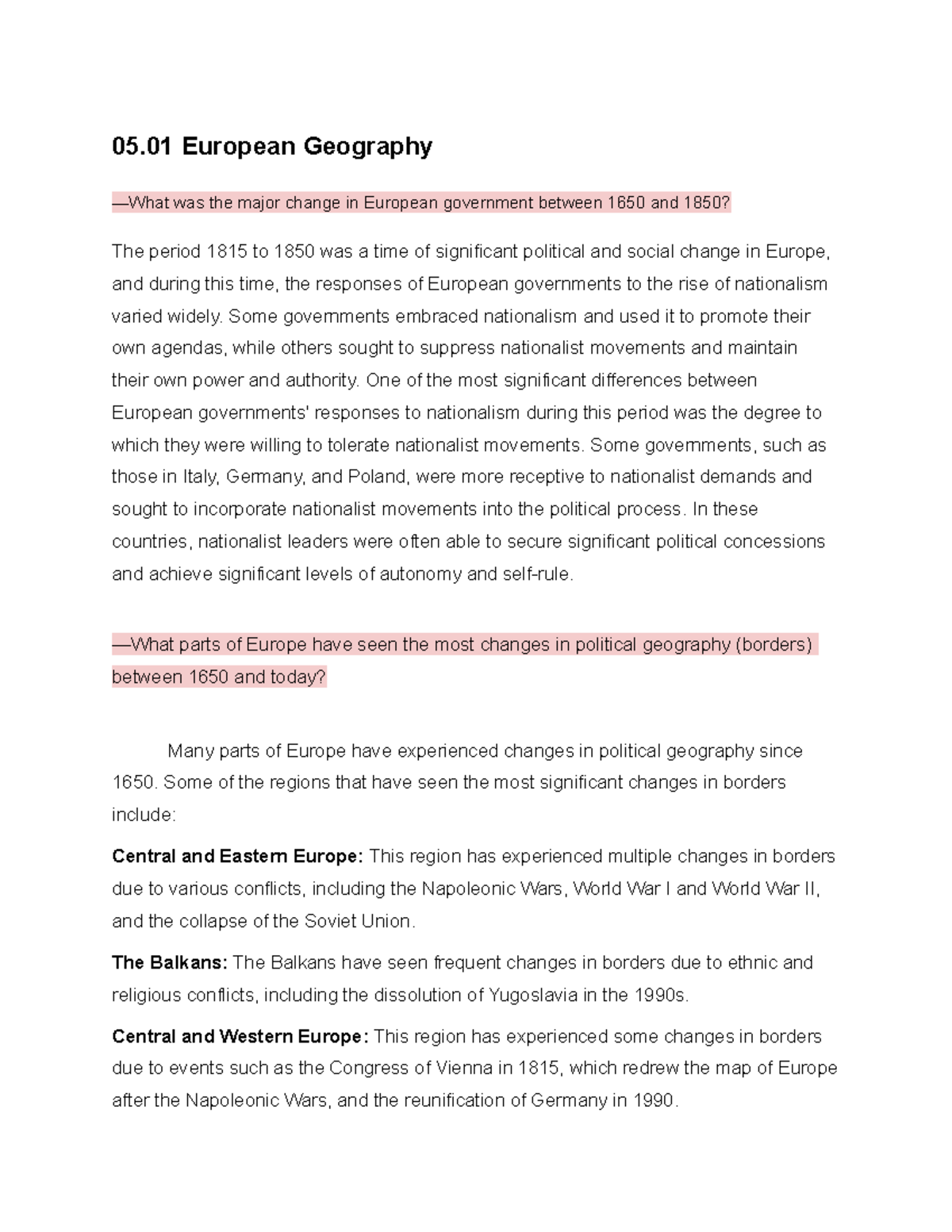 World Hist. Module 5: Guided Notes on European Political Changes - Studocu