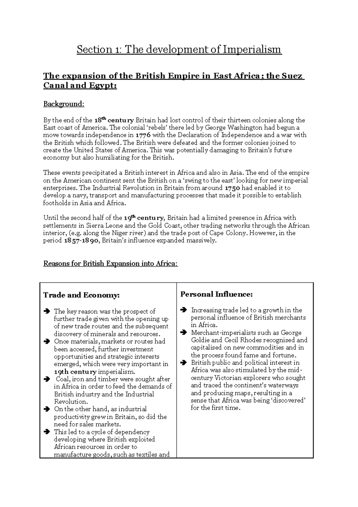 AQA Imperialism Notes: British Empire Expansion 1857-1890 - Studocu