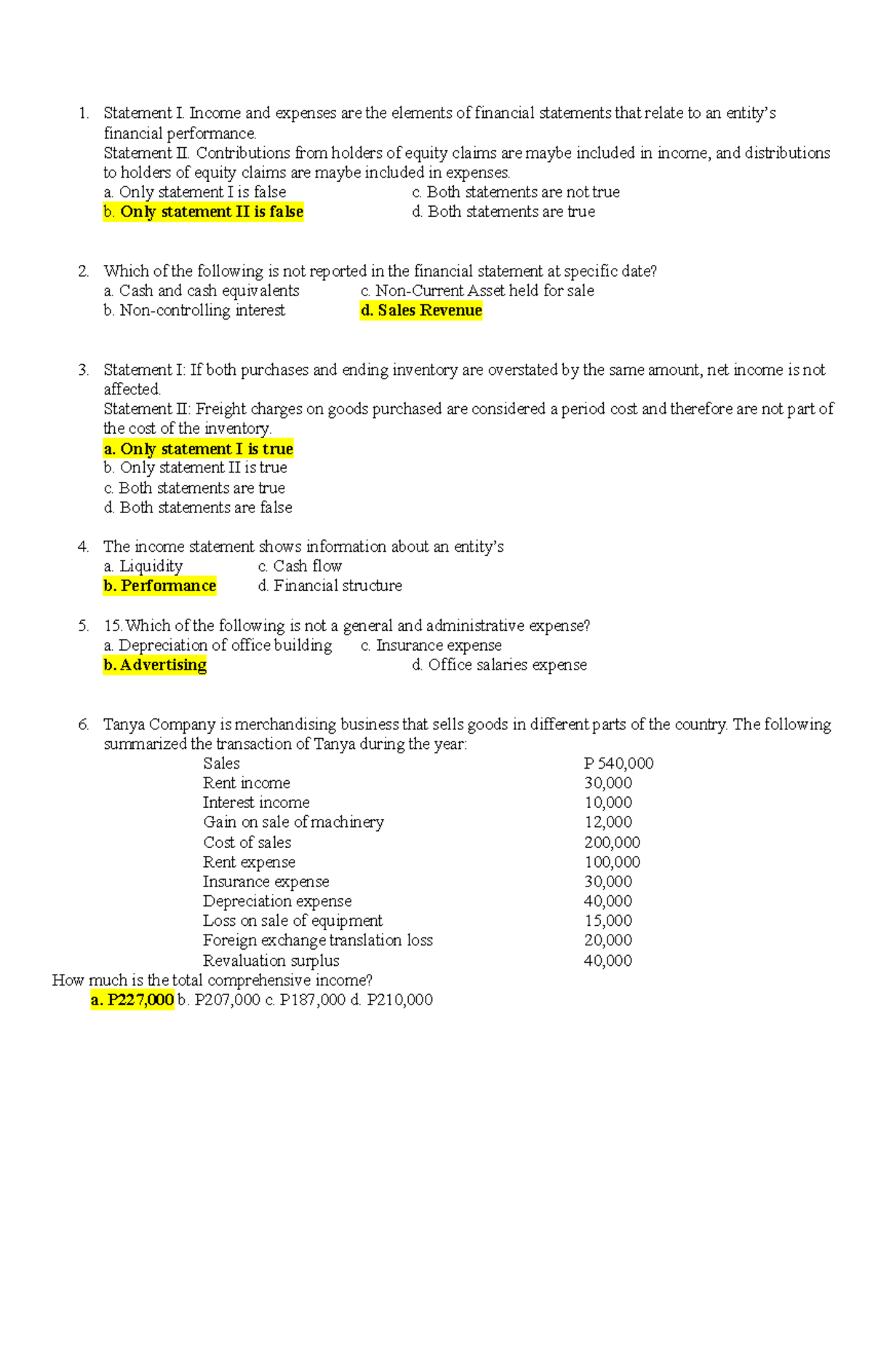 Contributions and Financial Performance - UFRS Review Notes - Studocu
