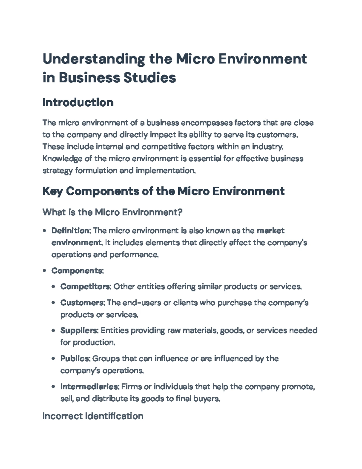 BSTD NWED GRADE 10 NOTES: Market Environment - Chapter 4 Overview - Studocu