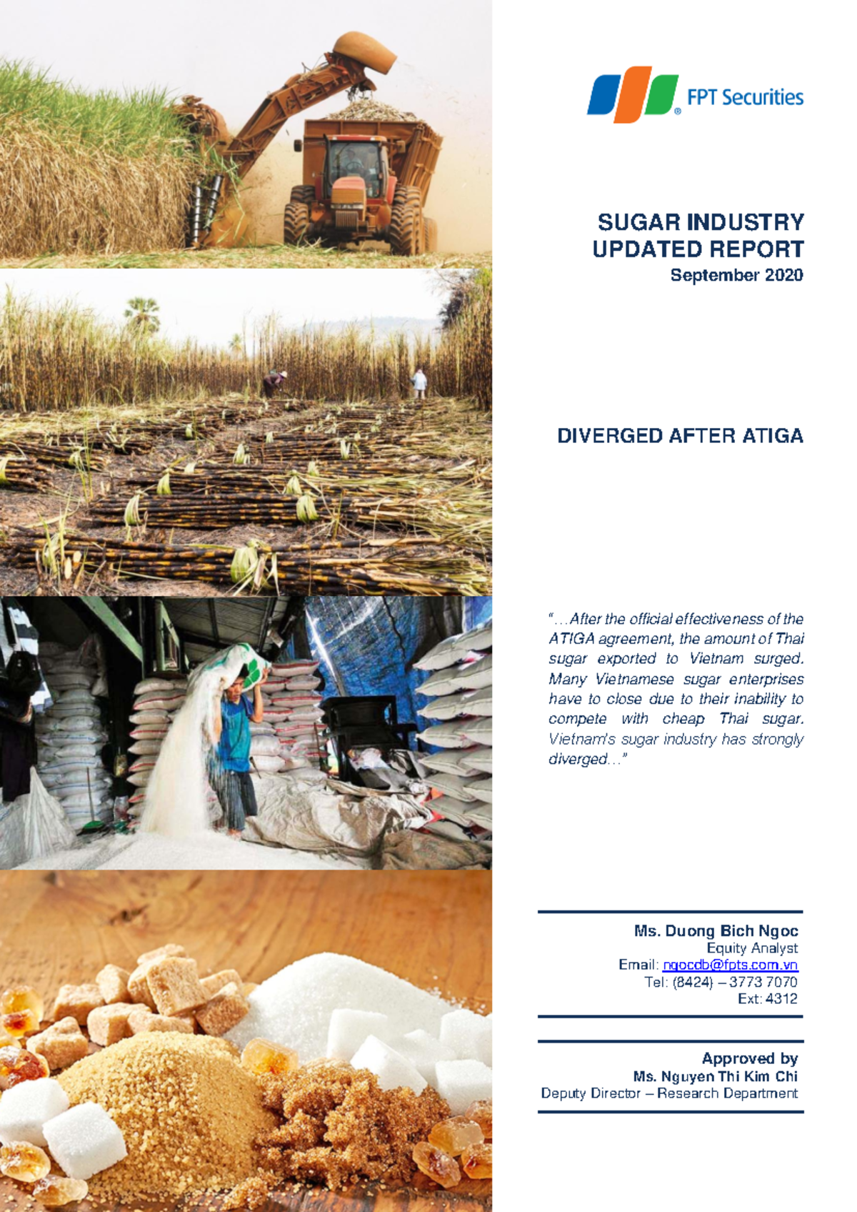 SUGAR INDUSTRY UPDATE REPORT (Sep 2020) - IMPACT OF ATIGA - Studocu