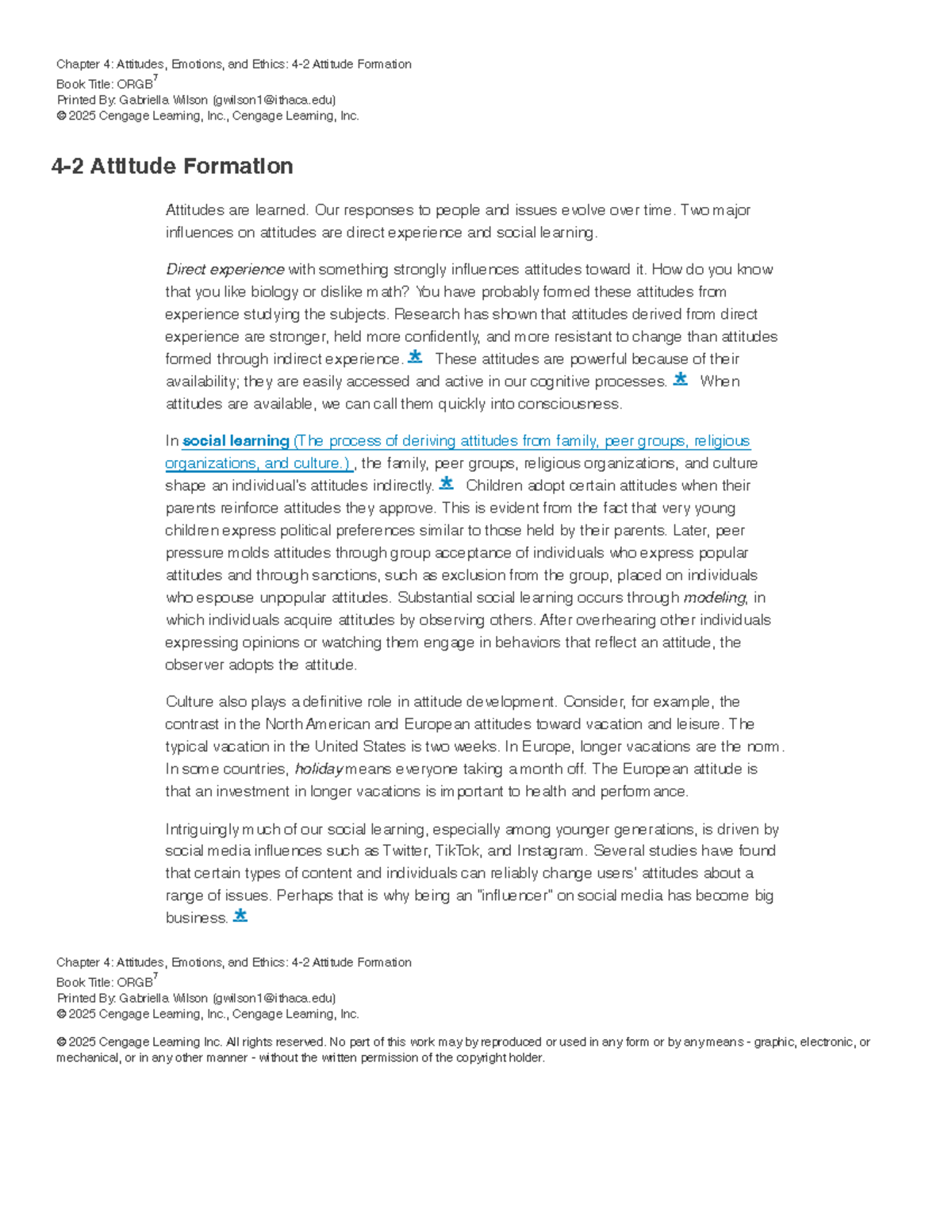 Chapter 4: Attitudes, Emotions, and Ethics in ORGB - Attitude Formation ...