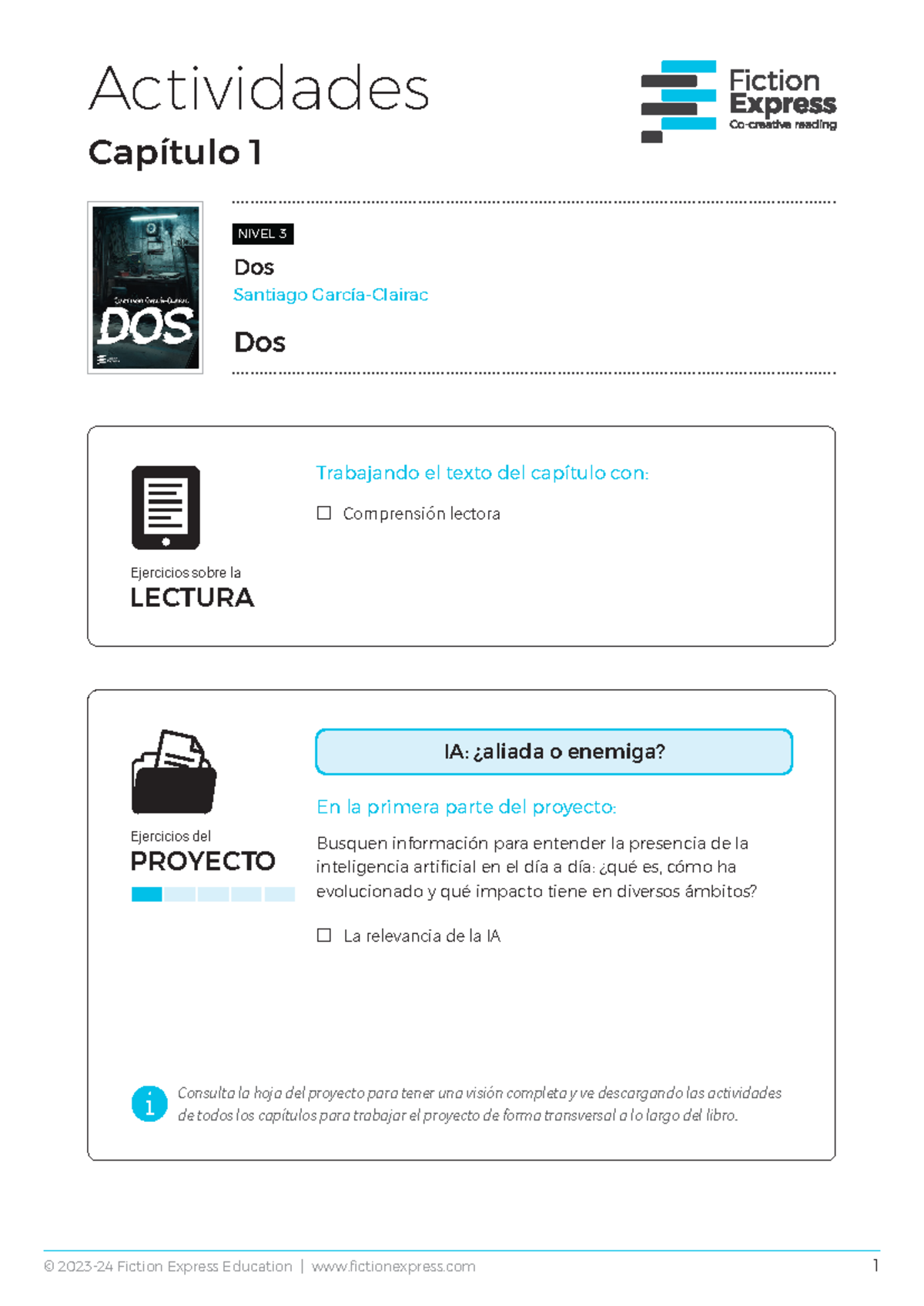Actividades del Capítulo 1: Comprensión Lectora y Proyecto - Studocu