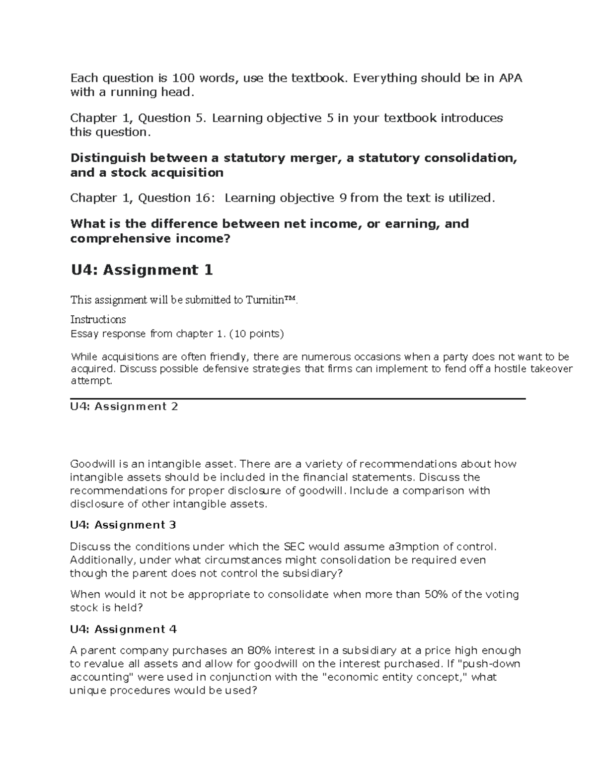 Chapter 1 - Key Concepts and Questions for U4 Assignments - Studocu
