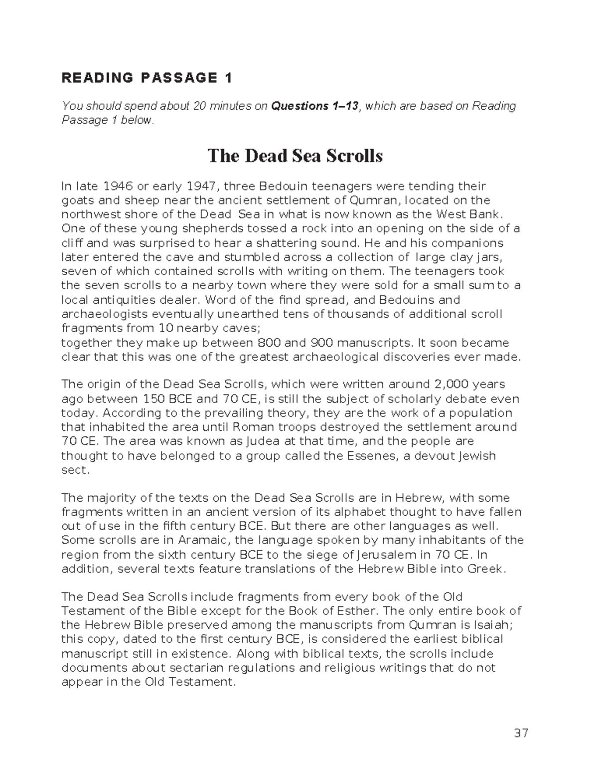 Reading Test 3: The Dead Sea Scrolls & Tomato Domestication Insights ...