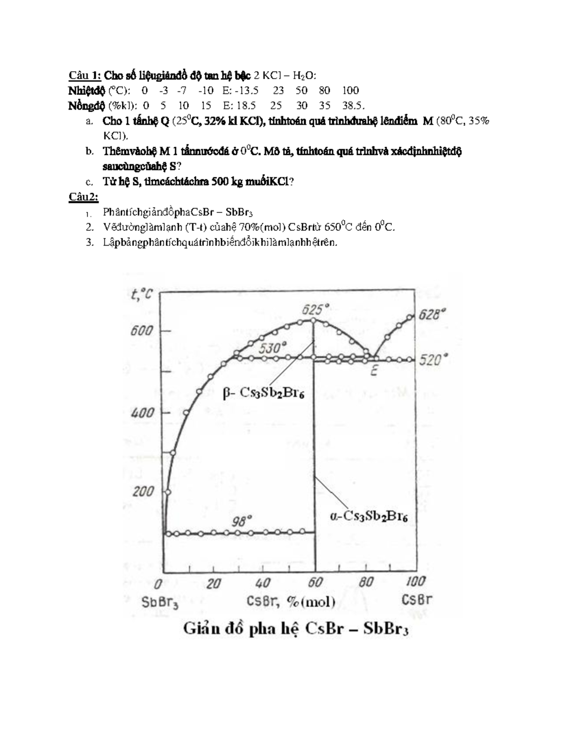 KCl Phase Diagram Analysis and Cooling Curve (Phuong-bt) - Studocu
