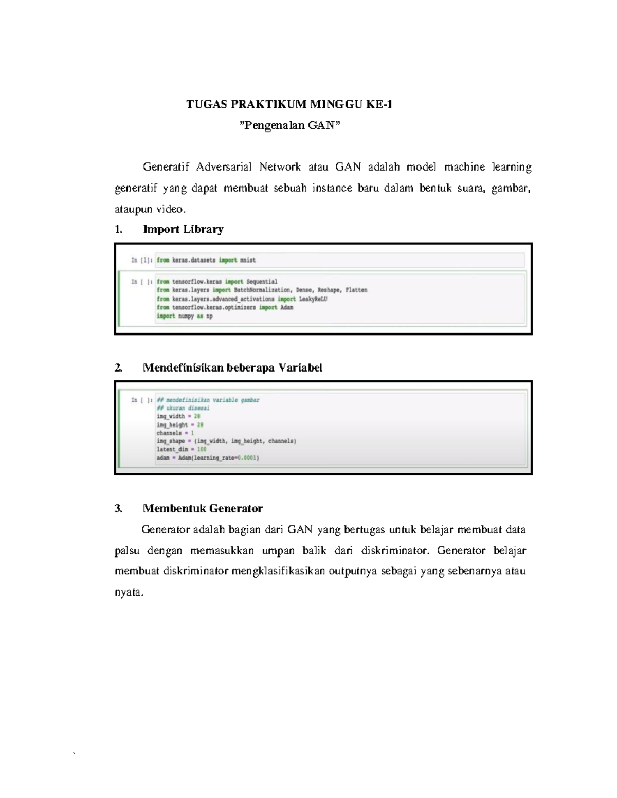 Tugas Praktikum M1 - Pengenalan Generatif Adversarial Network (GAN ...