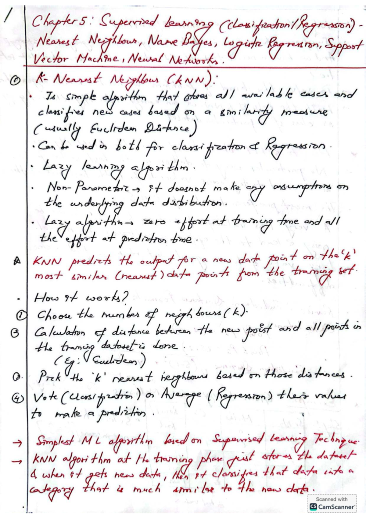 Chapter 5: Supervised Learning Techniques - SVM, KNN, Naive Bayes - Studocu