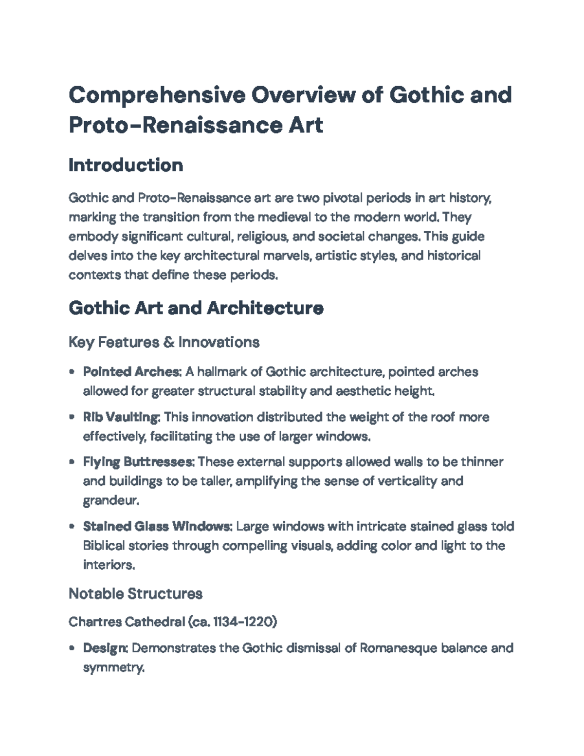 Gothic and Proto-Renaissance Art: Key Innovations and Influential ...