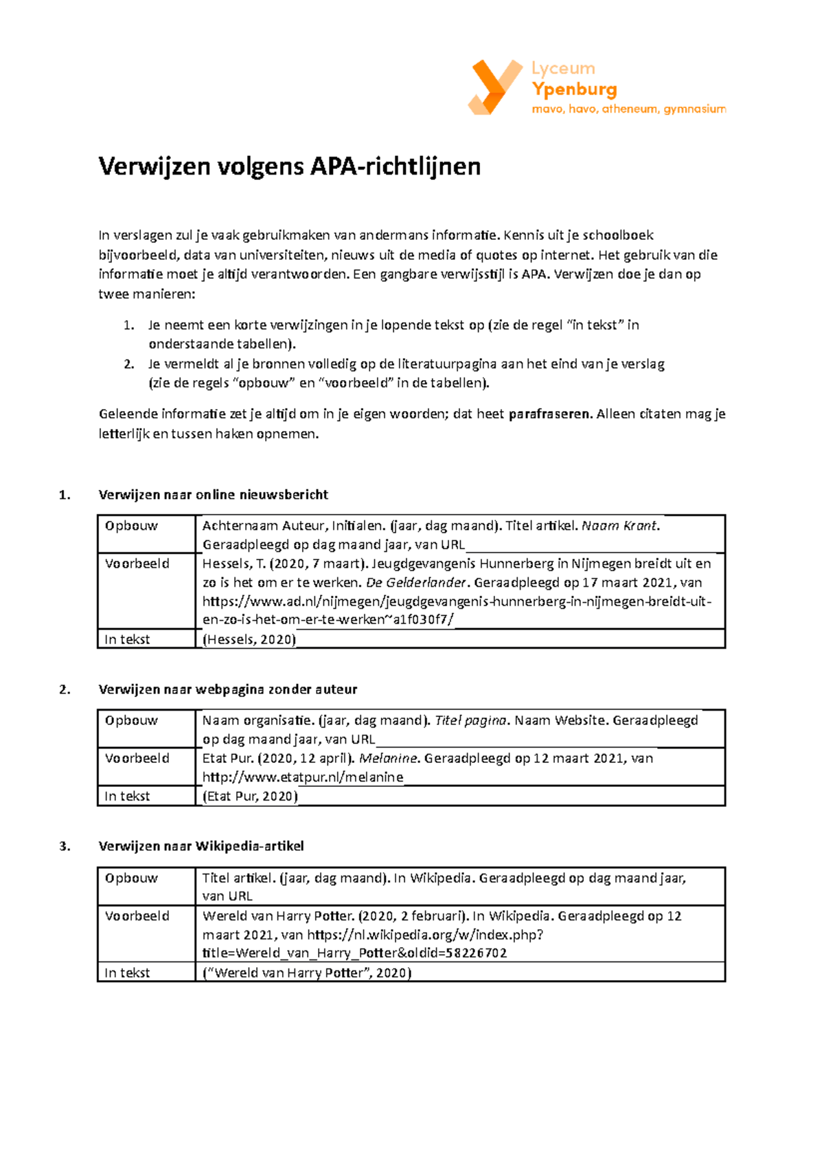 Geleidende basisprincipes voor APA-verwijzingen en bronnen - Studeersnel