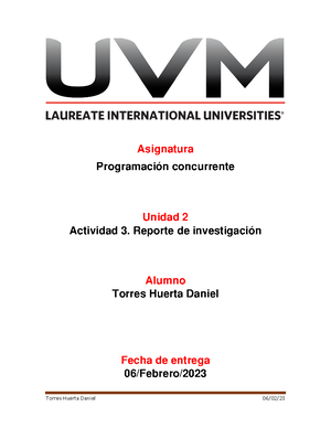 Automatizada Programación Concurrente UVM - Pregunta 1 1 de puntos En el lenguaje C para crear ...