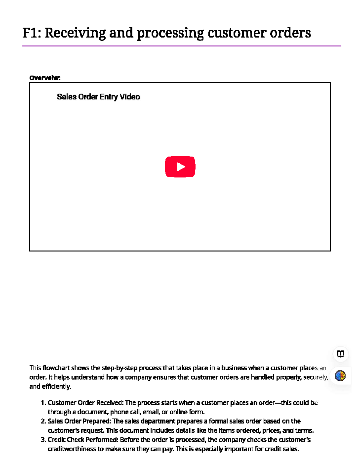 INTERNAL AUDITING 2: Sales Order Processing Flowchart Overview - Studocu