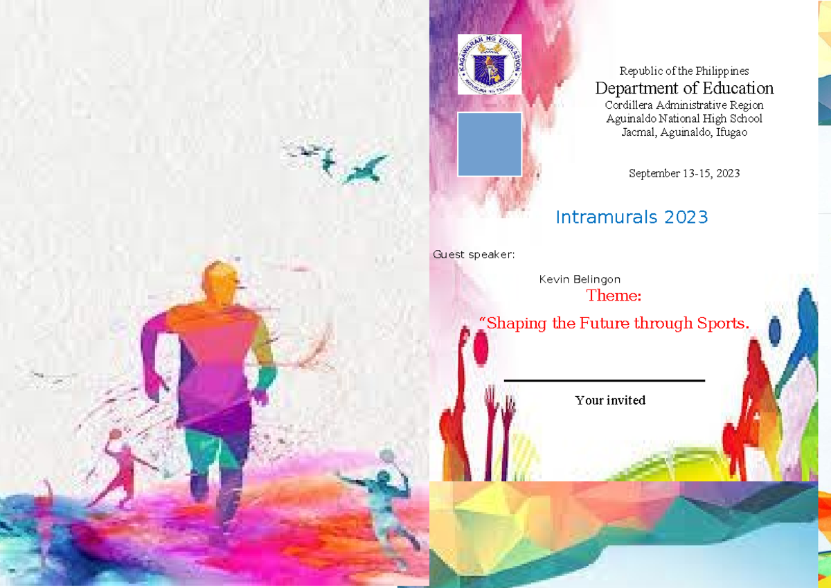 Intramurals 2023 Program: Future Through Sports - Aguinaldo HS - Studocu