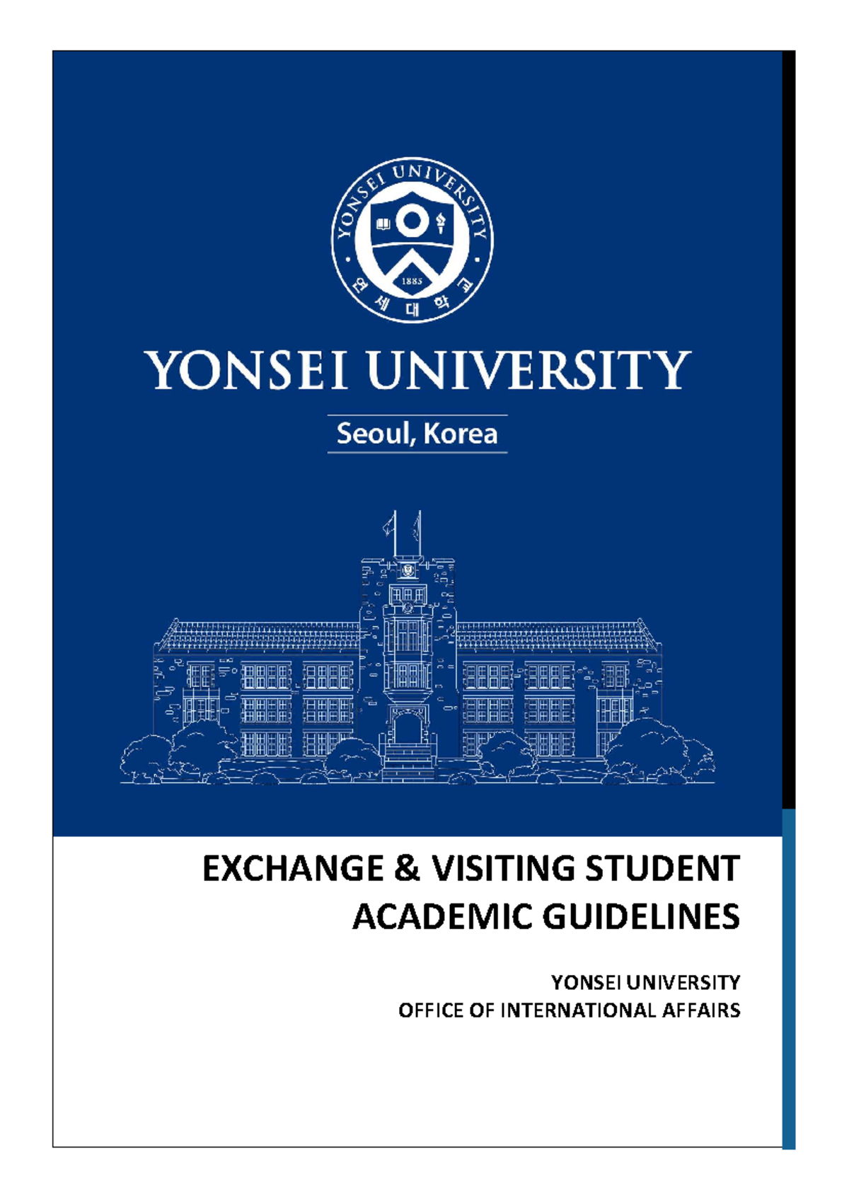 Yonsei University Exchange & Visiting Student Guidelines - Studocu