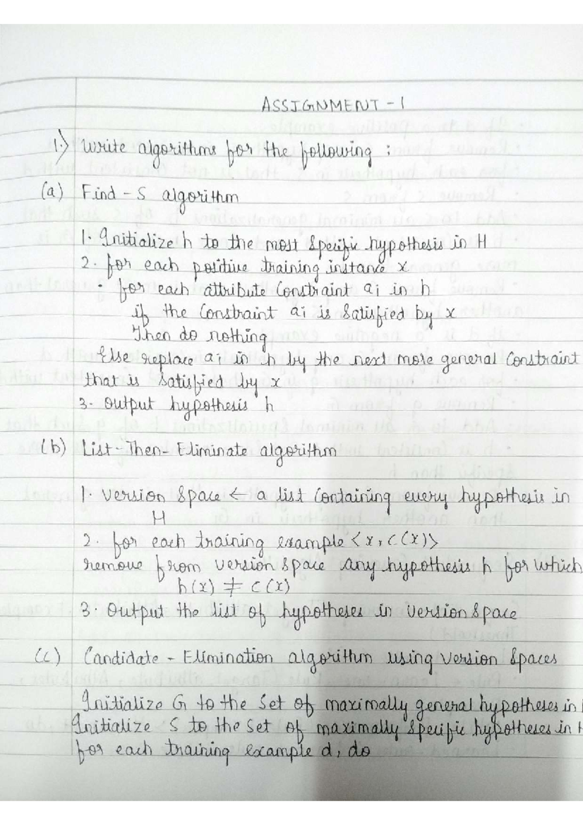 Machine Learning Assignment 1: Algorithms Overview and Explanation - Studocu