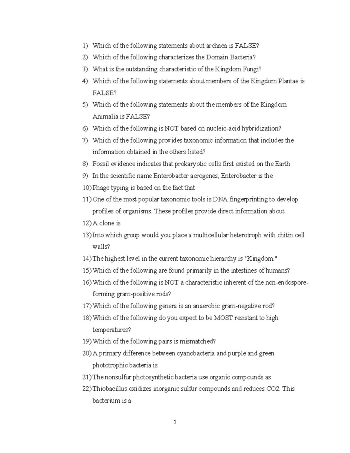 Microbiology Quiz Questions & Answers (Course Code: 764) - Studocu