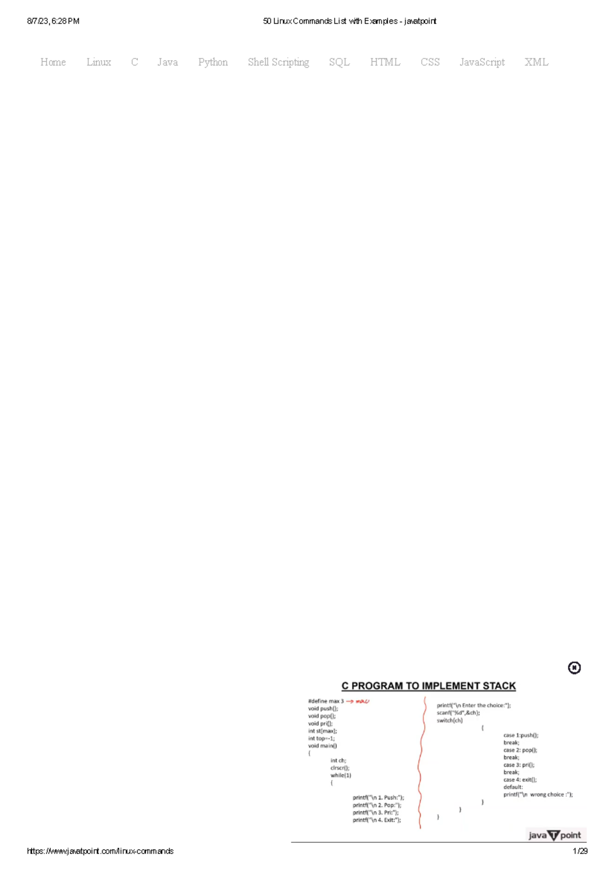 50 Essential Linux Commands with Examples - CS101 Guide - Studocu