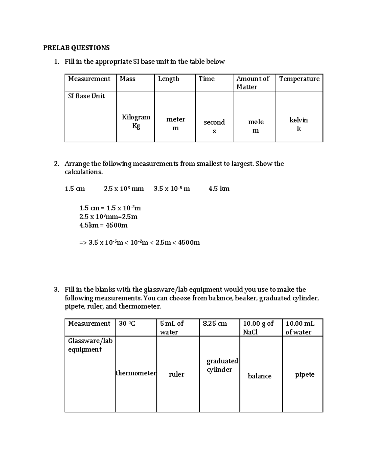 Lab 1: Basic Lab Techniques & Measurements - CHEM 1111 - Studocu