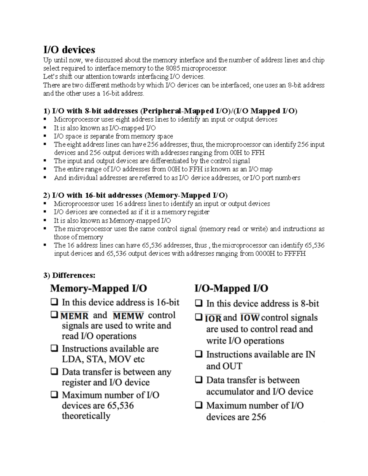 I/O Devices: Understanding Memory-Mapped I/O vs. Peripheral-Mapped I/O ...