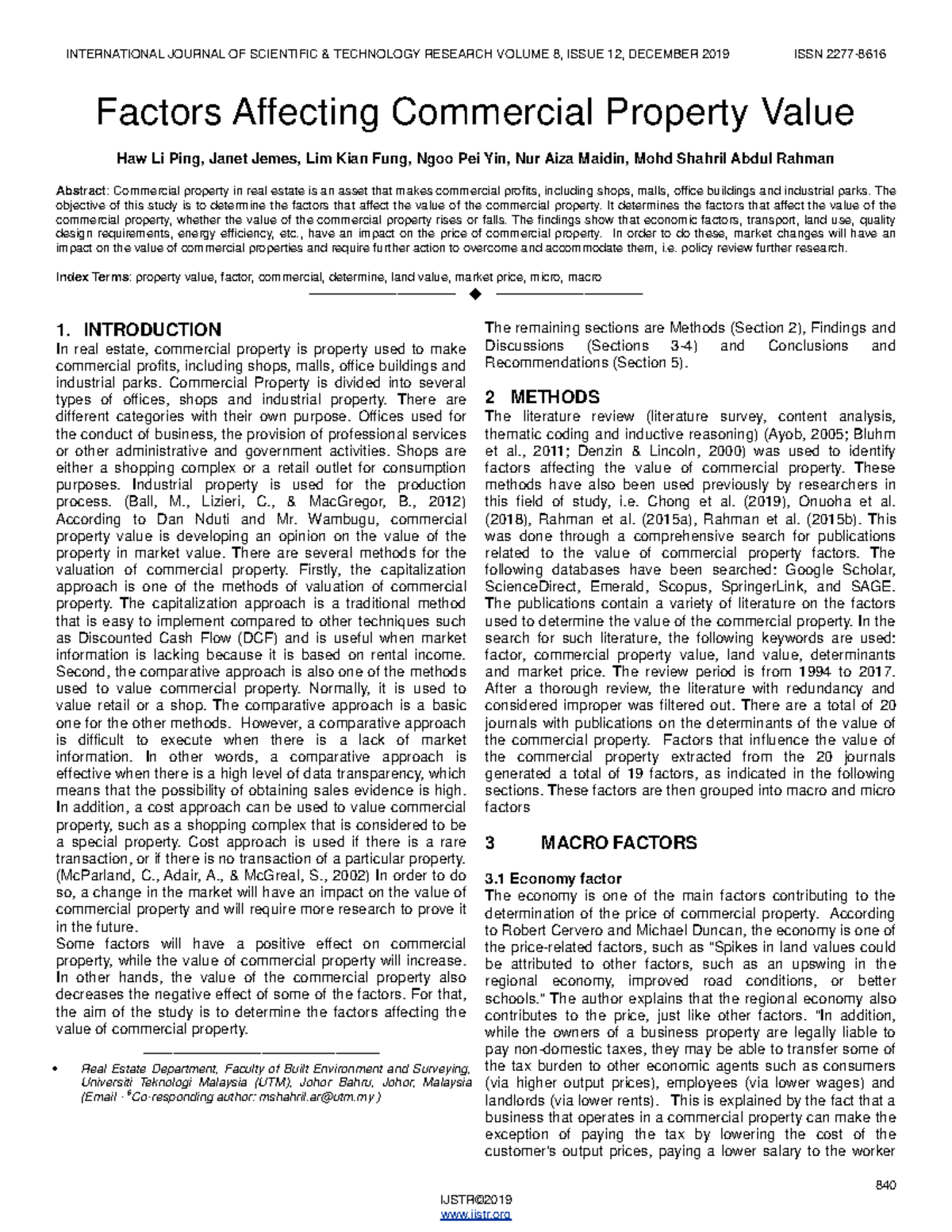 Factors Influencing Commercial Property Value: A Comprehensive Study ...