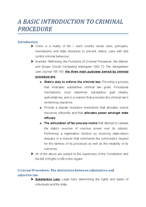 Crimproc short case summaries - Chapter 10: Bail -S v Dlamini; S v Dladla & others; S v Joubert ...