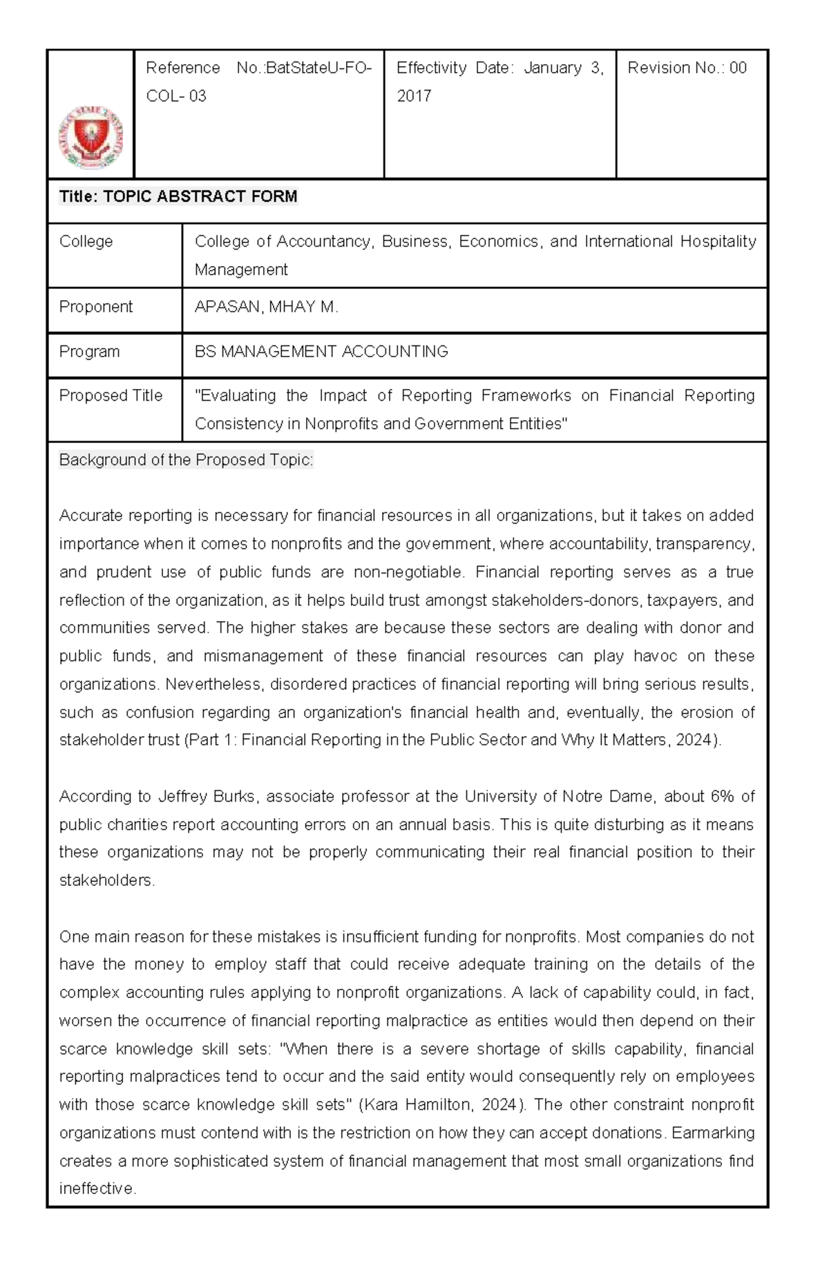 The impact of reporting frameworks on financial reporting consistency ...