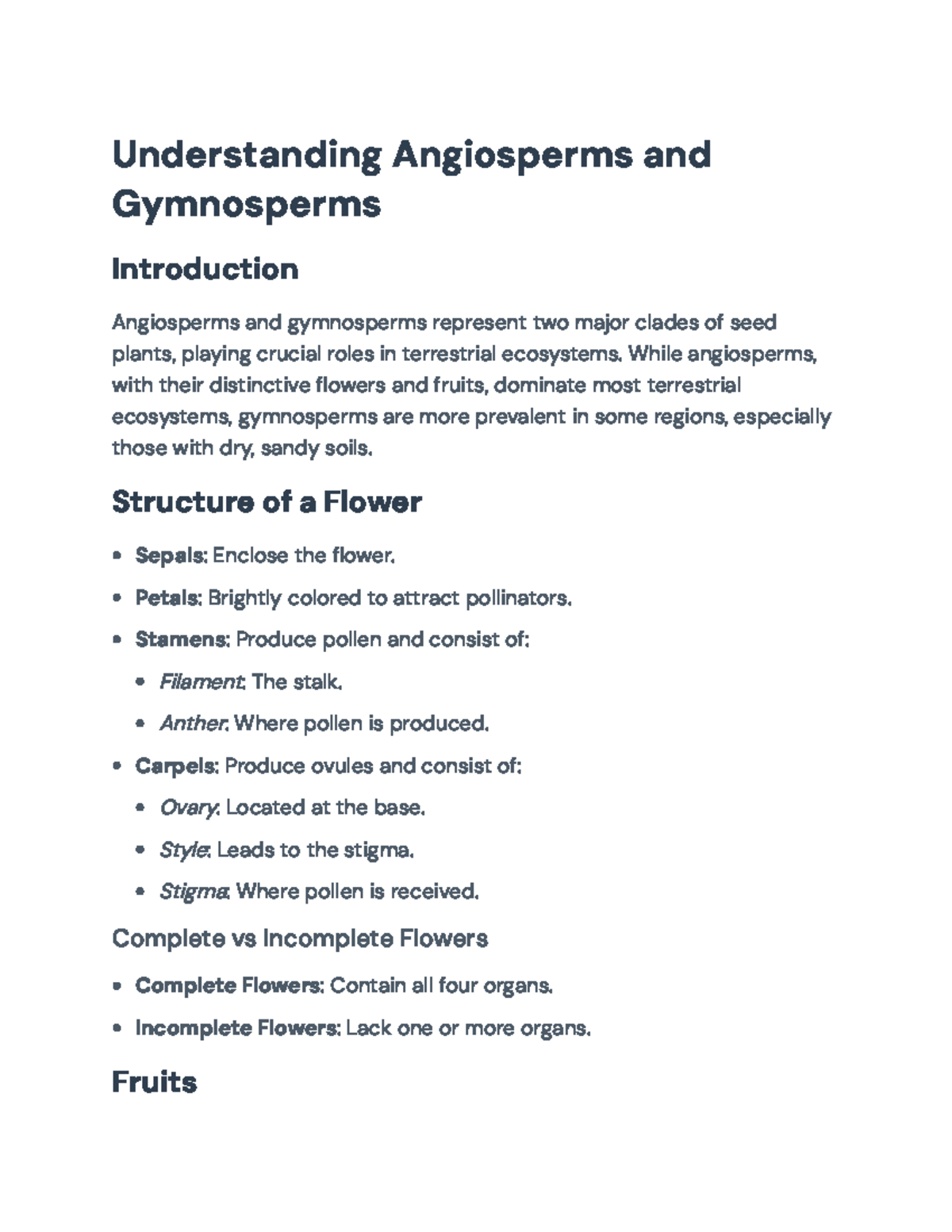Understanding Angiosperms and Gymnosperms: Structure & Life Cycle ...