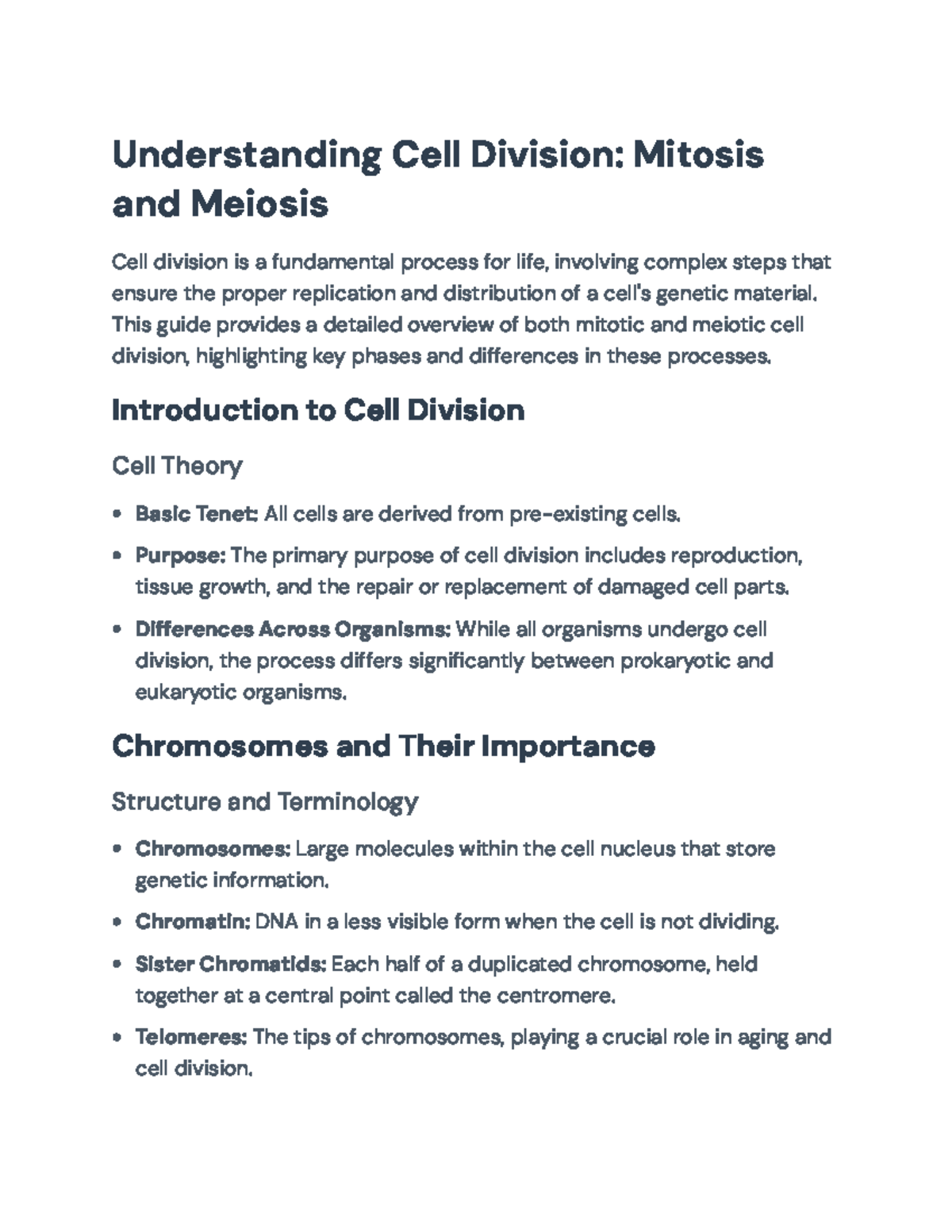 Understanding Cell Division: Mitosis and Meiosis Overview ...