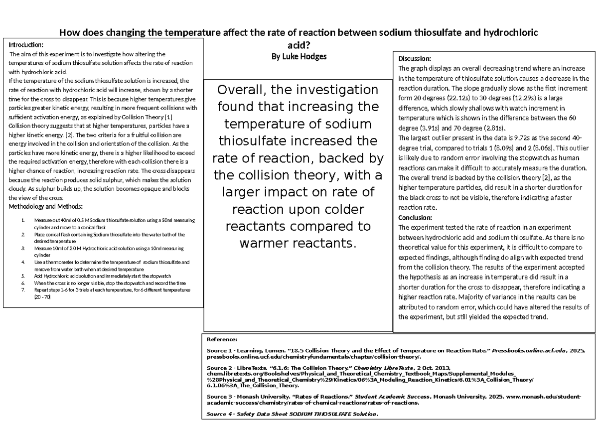 Chemistry 2025: Investigating Temperature's Effect on Reaction Rate ...