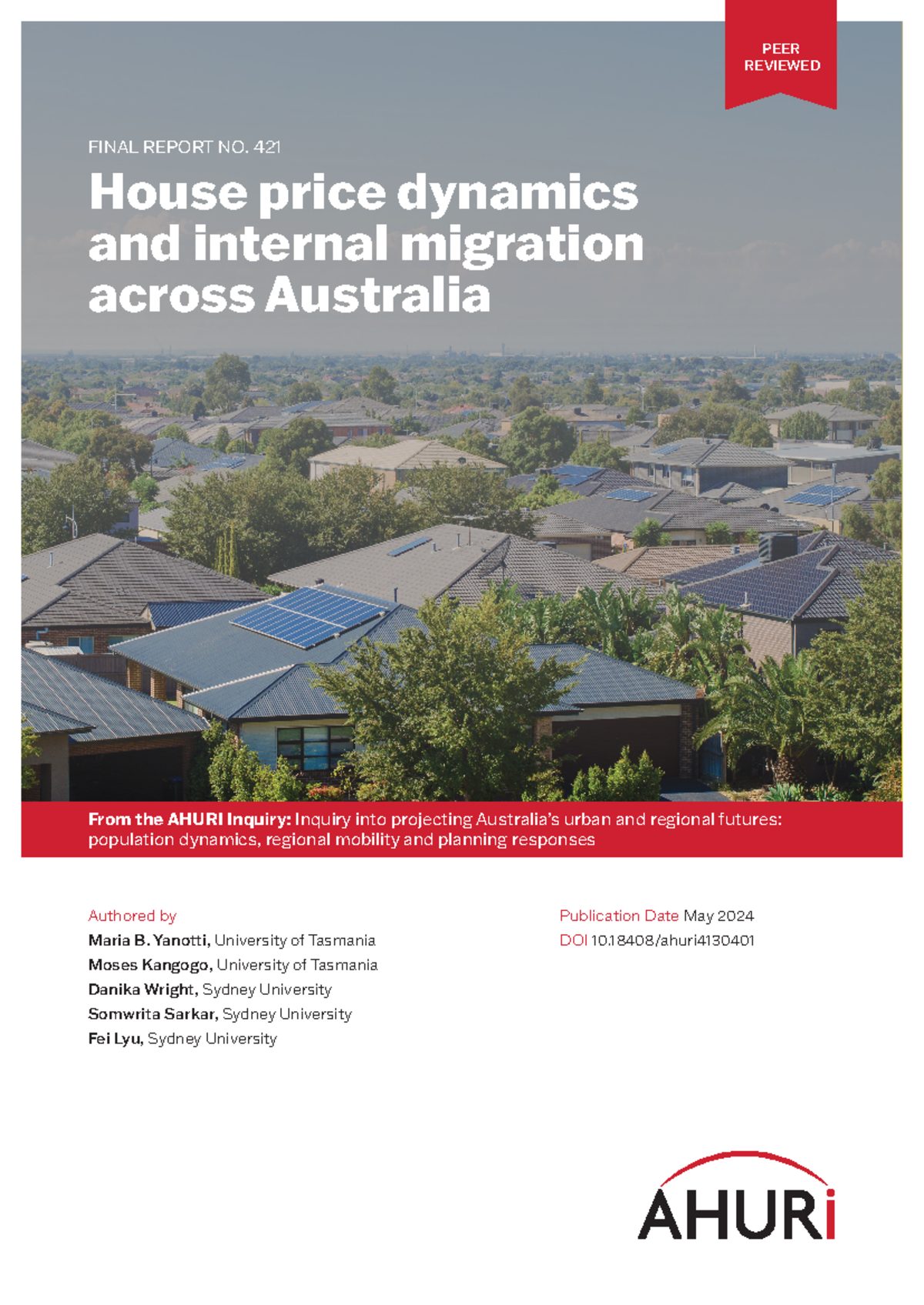 AHURI Final Report 421: House Price Dynamics & Migration Trends in ...