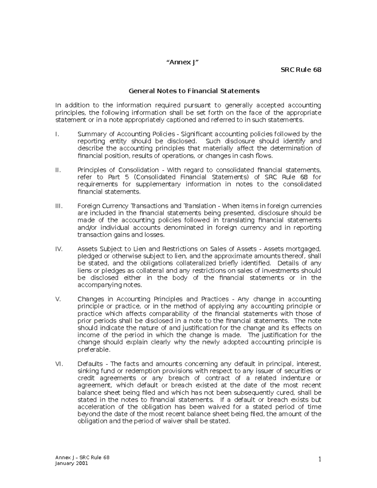 Annex J - General Notes to Financial Statements under SRC Rule 68 - Studocu