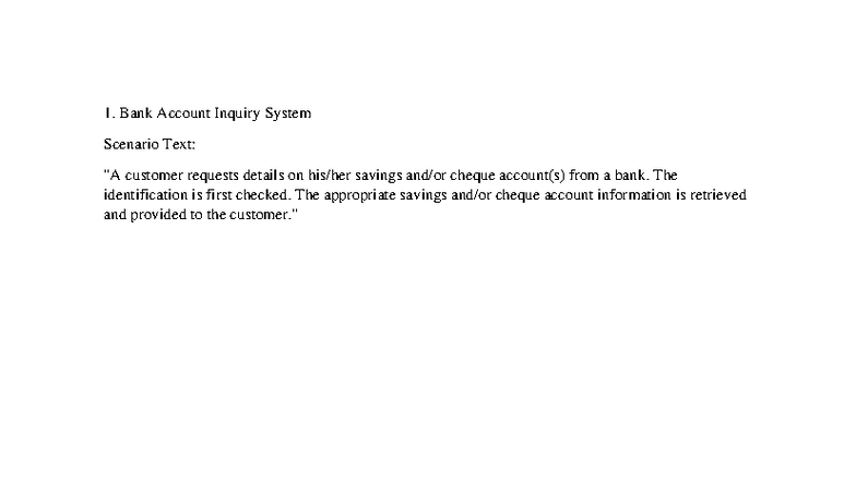 1. DFD Practice: Bank Account Inquiry System Scenario - Studocu