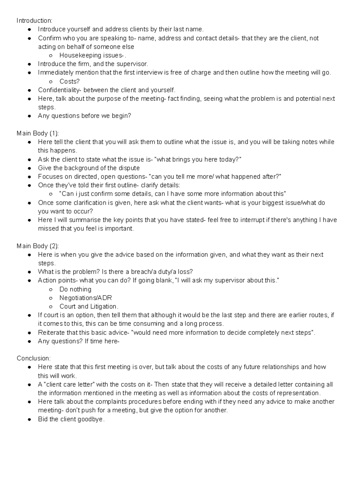 Client Interview Guidelines: Essential Steps & Best Practices - Studocu