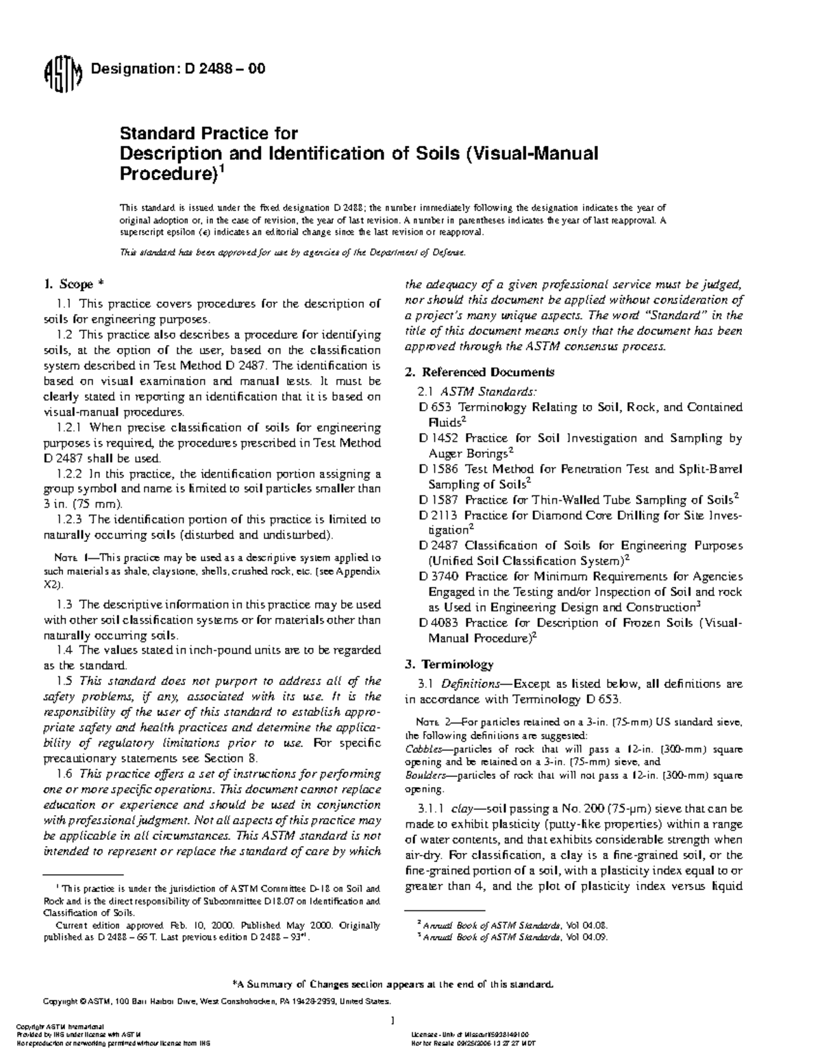 ASTM D2488 Field Soil Classification Standards: Lab 4 Guidelines - Studocu