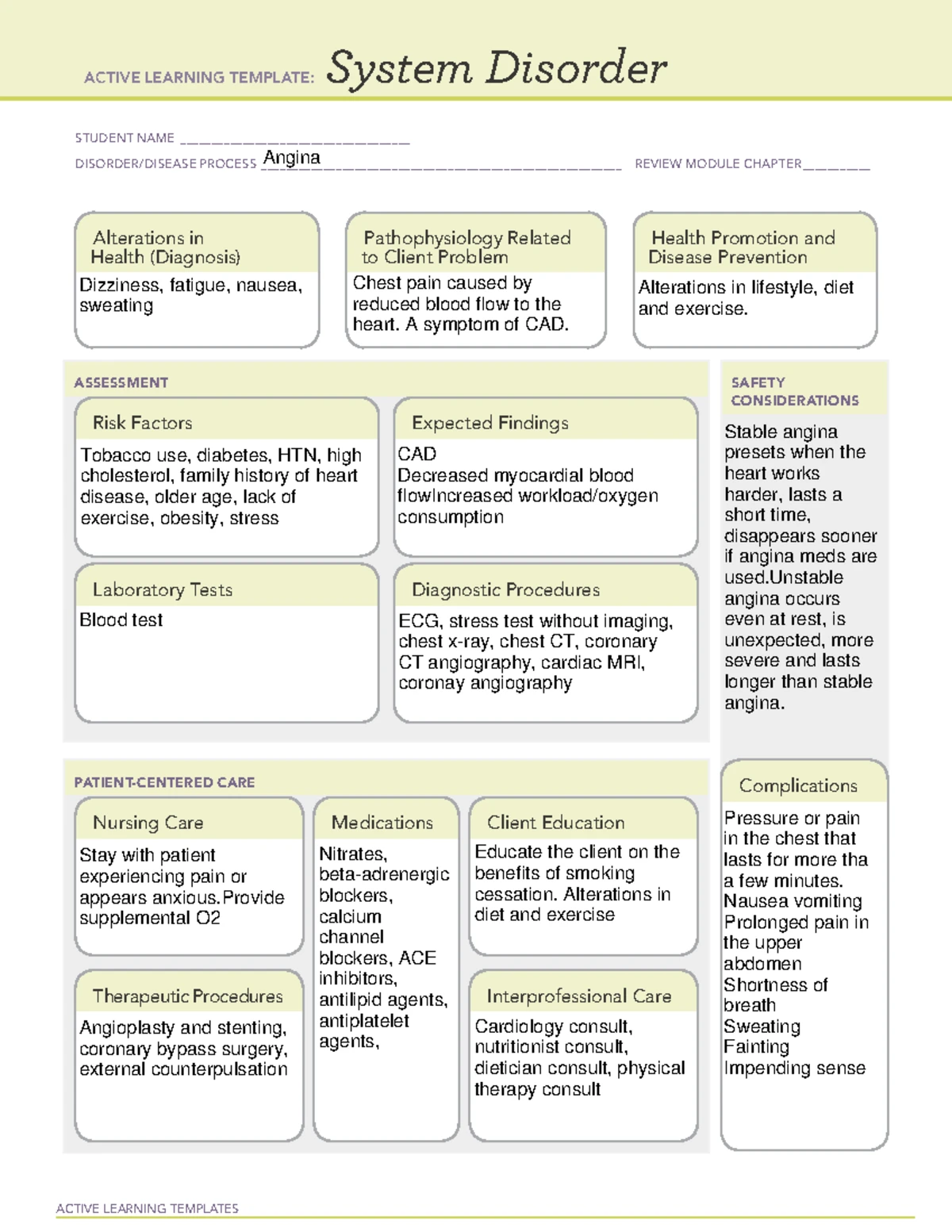 Ciprofloxacin ATI Medication Template - ACTIVE LEARNING TEMPLATES ...