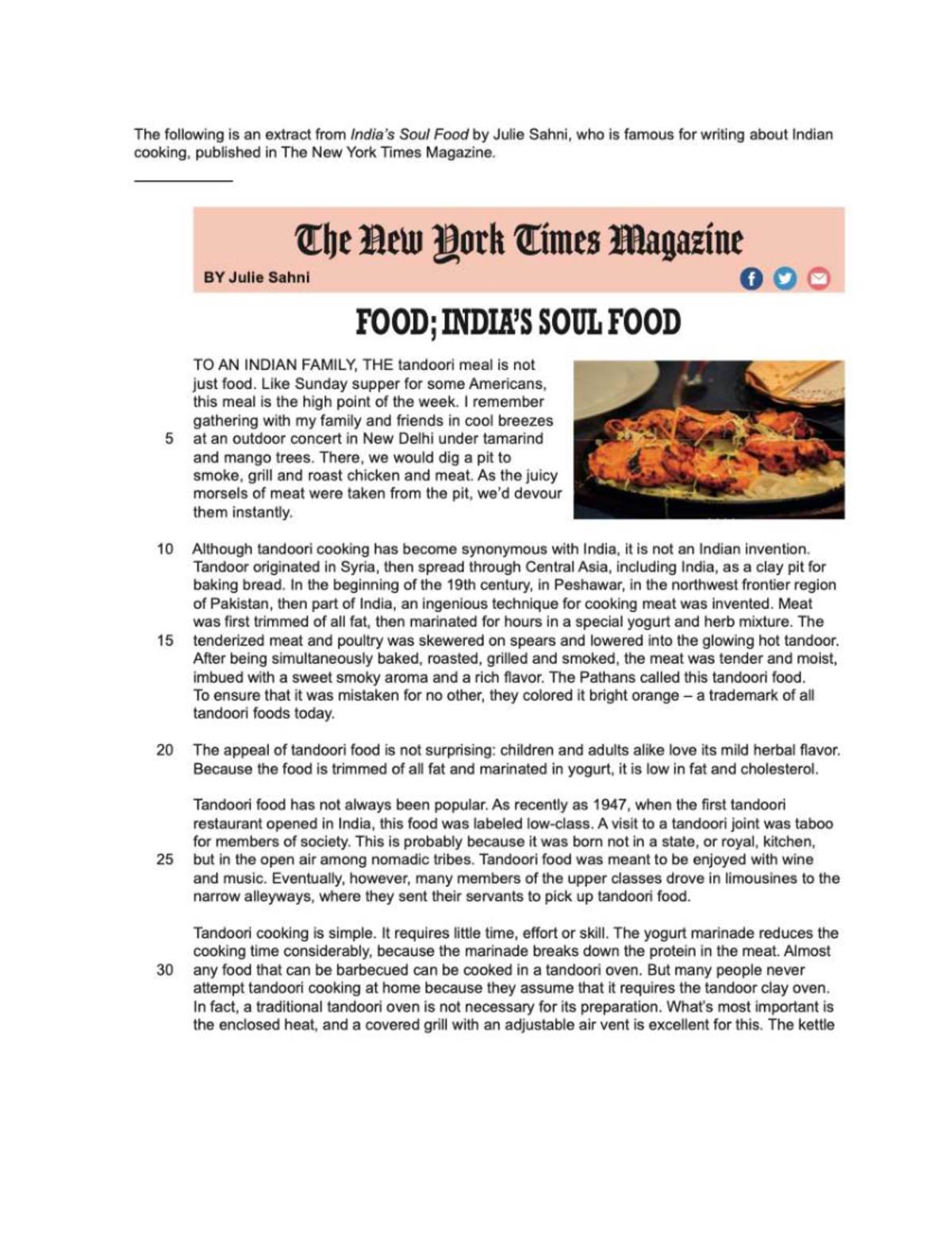 IND 101: Exploring Tandoori Cooking in Indian Cuisine - Studocu