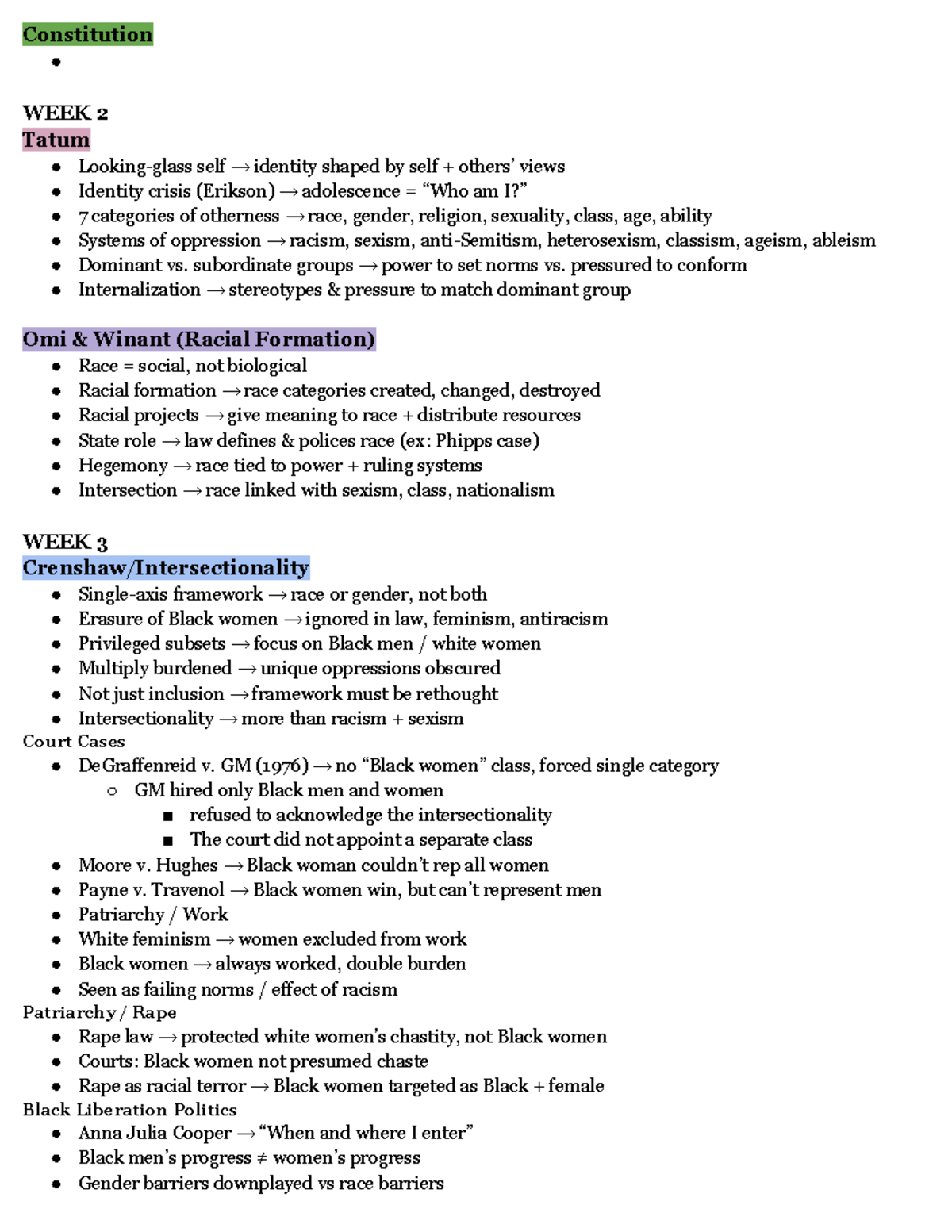 Understanding Intersectionality and Racial Dynamics - PSC 201 Readings ...