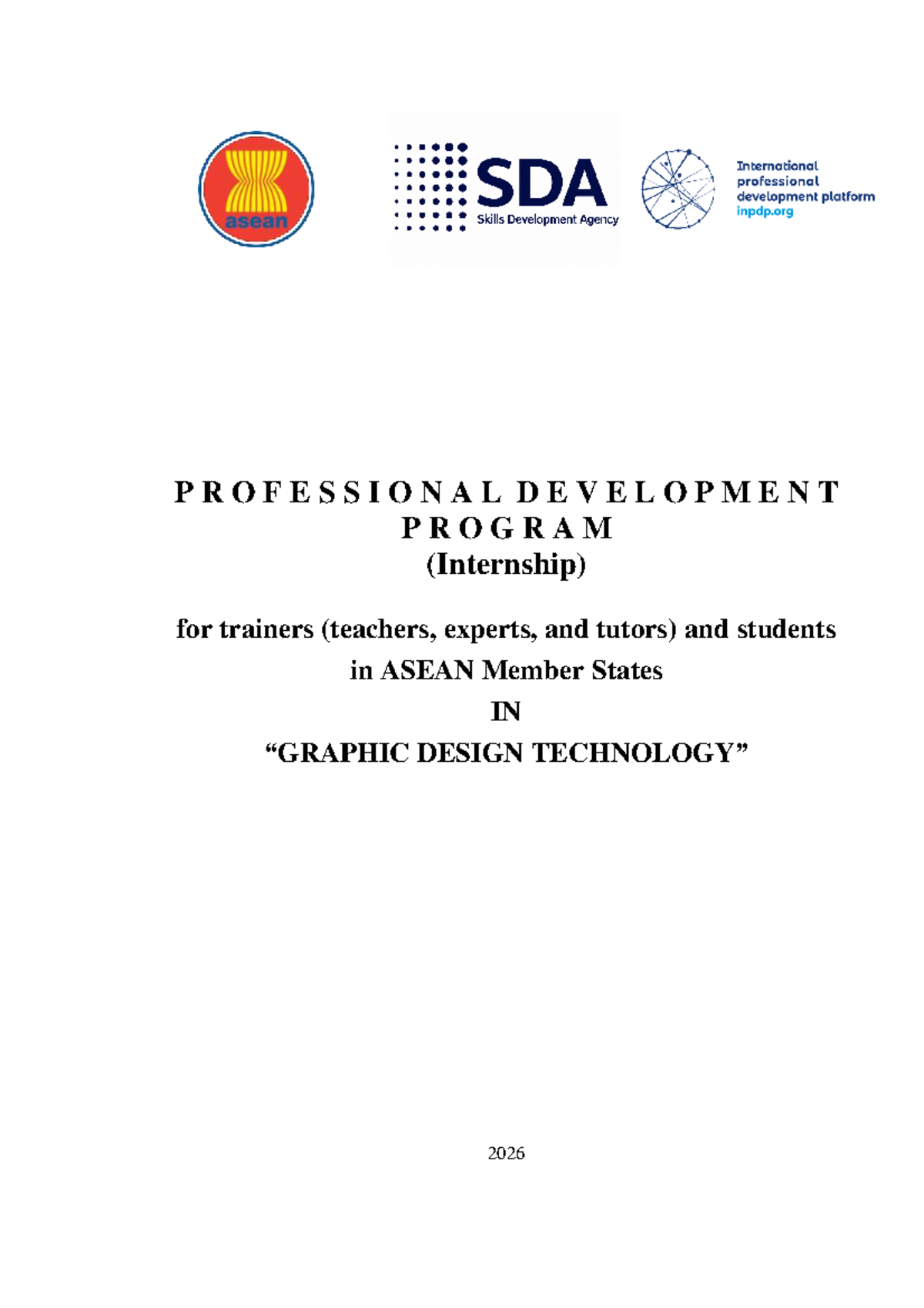 ASEAN 2026 Internship Program: Graphic Design Development - Studocu