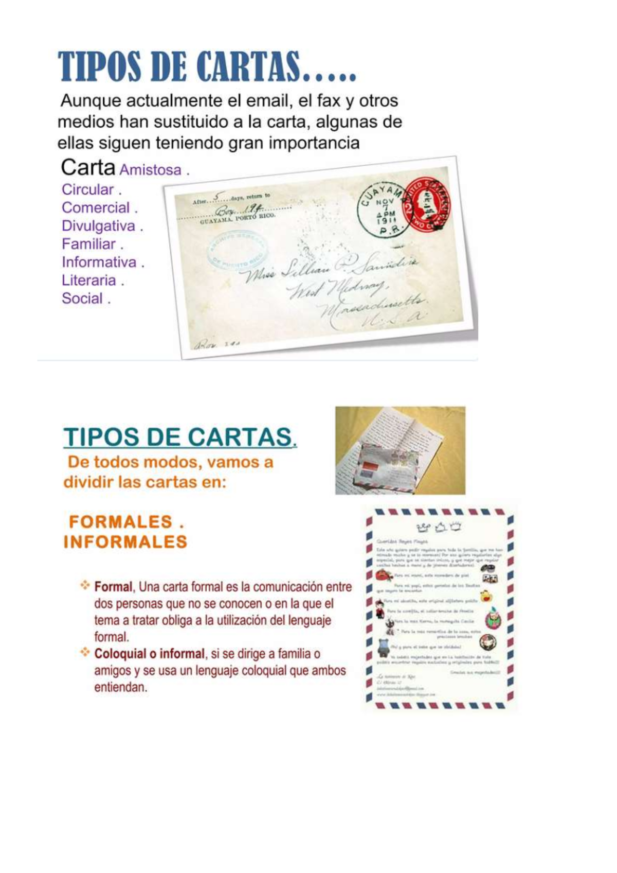 Tipos de Cartas: Estructura y Ejemplos de Cartas Formales e Informales ...