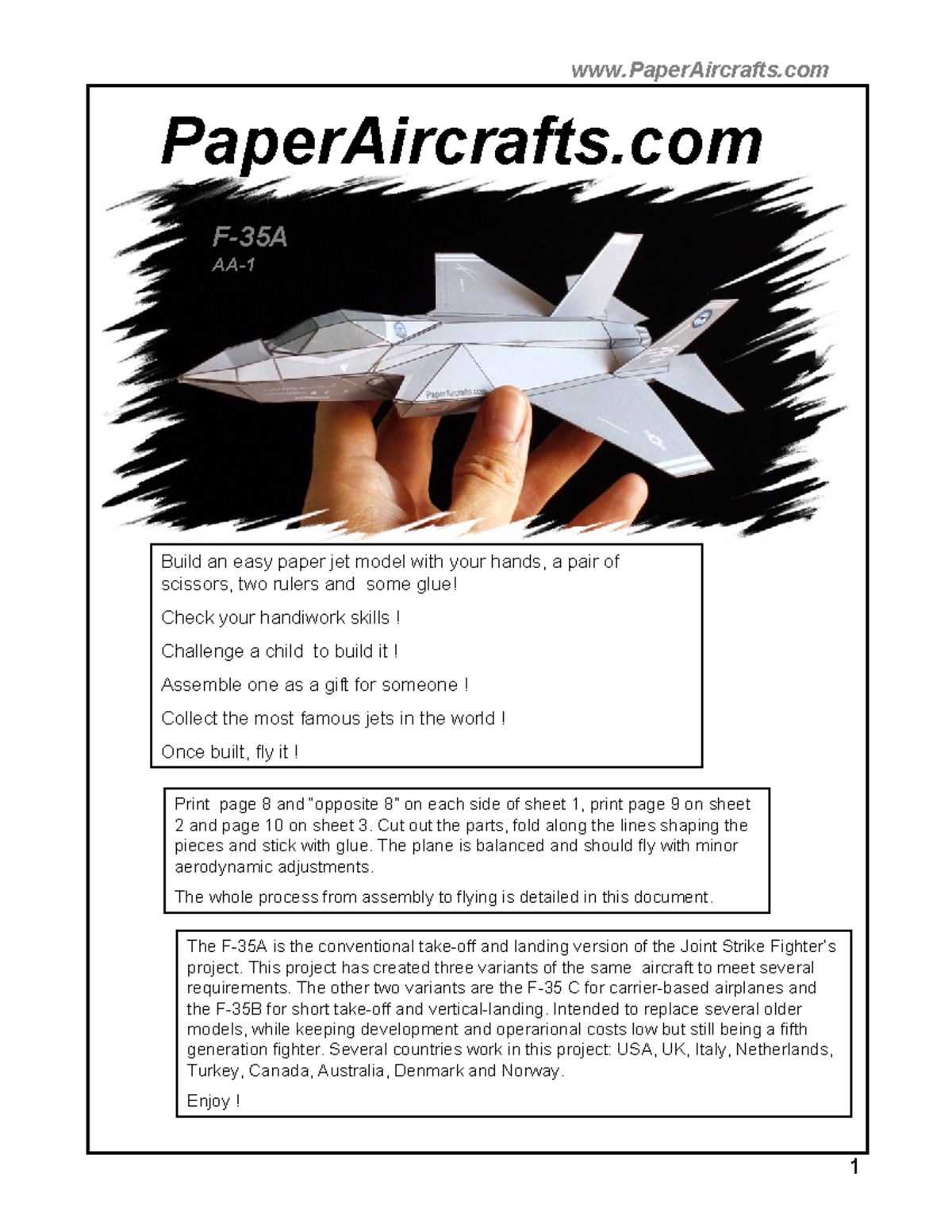 F-35A Paper Model Building Guide: Assemble Your Jet Easily! - Studocu