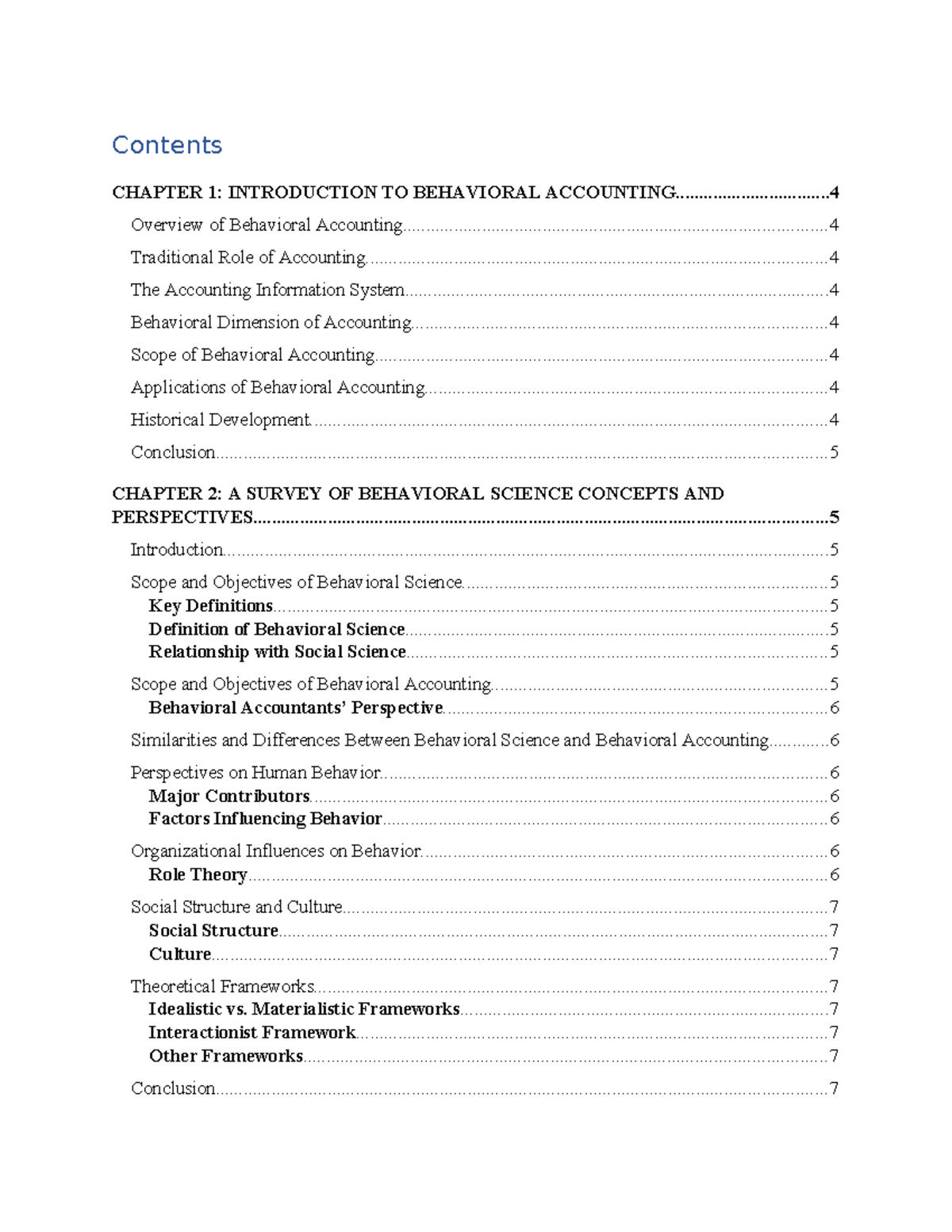 Comprehensive Overview of Behavioral Accounting and Related Concepts ...