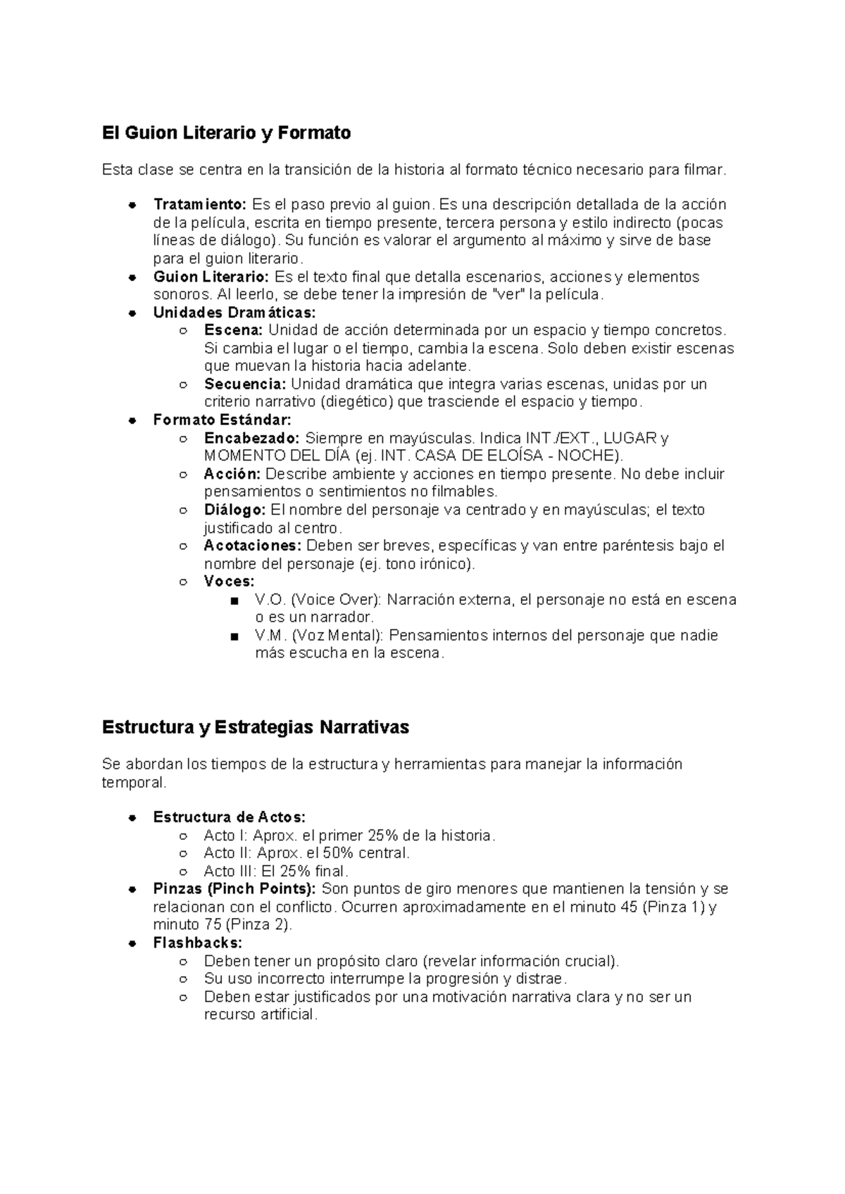 Resumen 2DA Parte Guion: Transición y Estructura Narrativa - Studocu