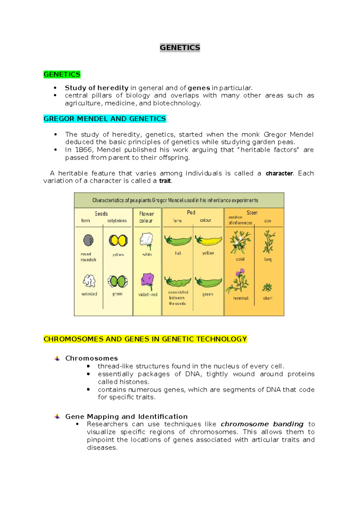 GEN 101: Comprehensive Genetics Notes on Heredity and Gene Technology ...