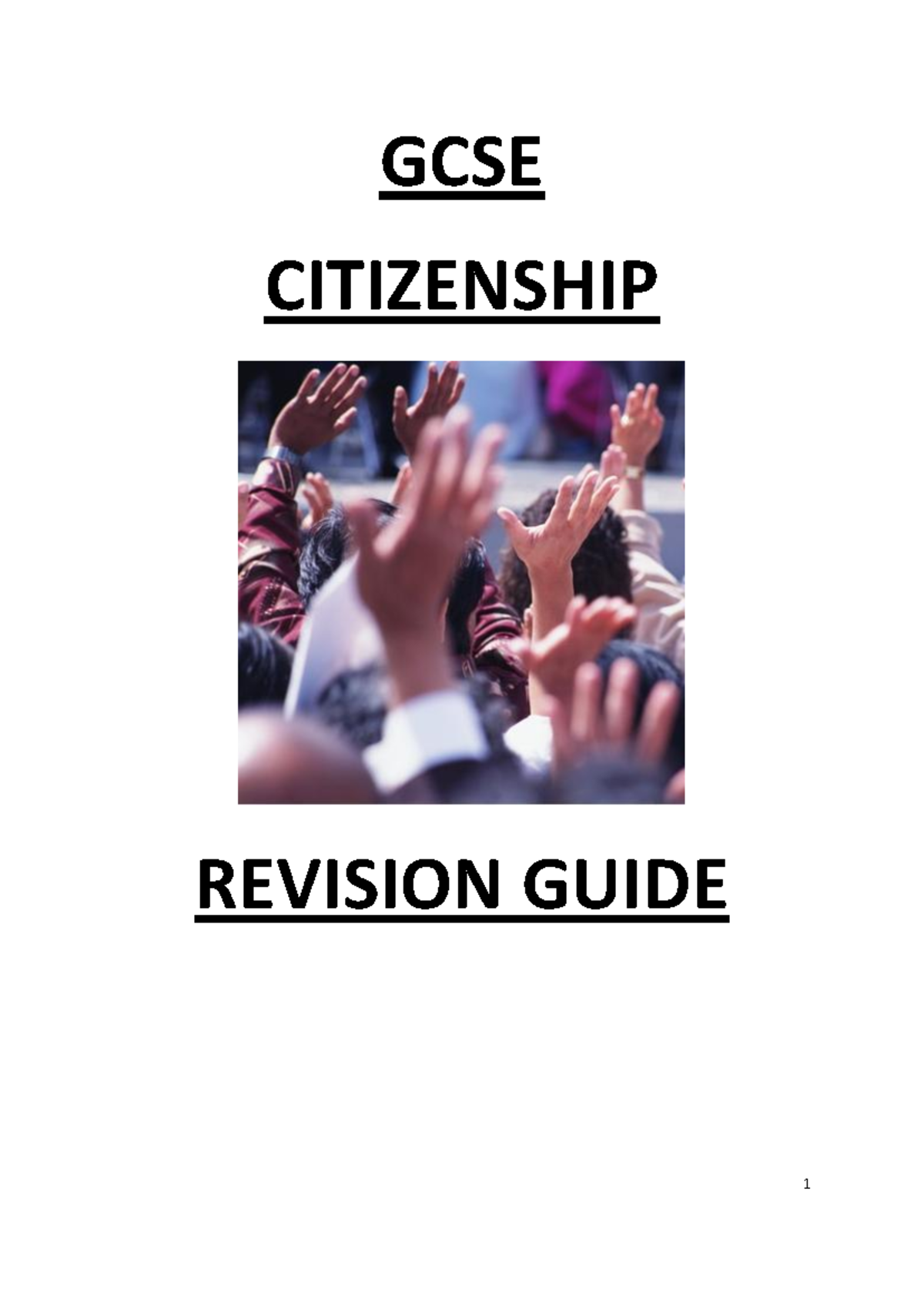 GCSE Citizenship Revision Guide 3: Identity, Democracy & Law - Studocu