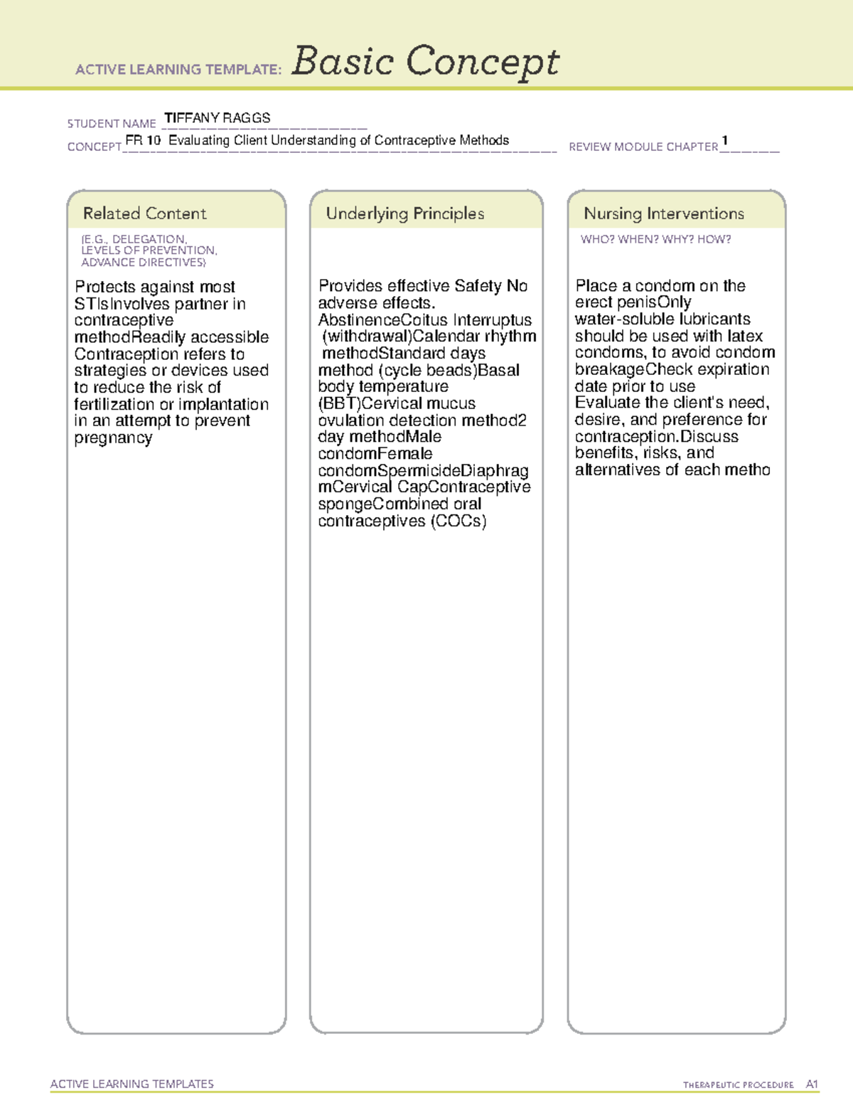 FR 10 Evaluating Client Understanding of Contraceptive Methods - N103 ...