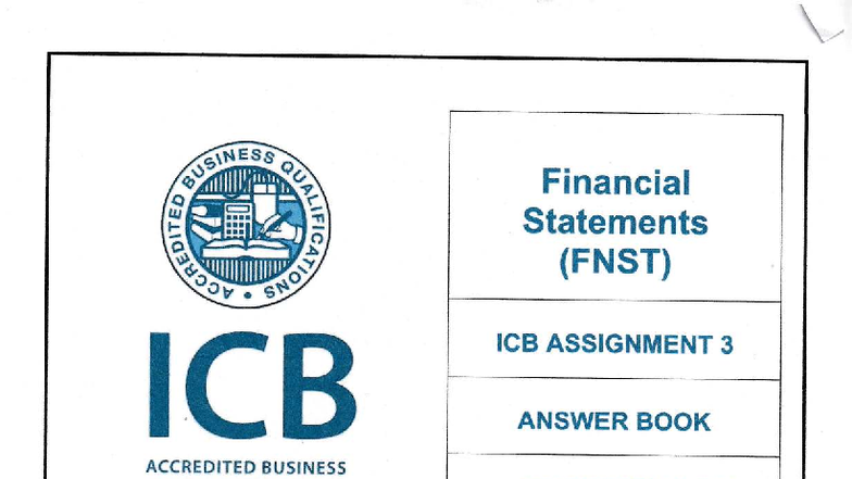 FNST Assignment 3: Financial Statements Answer Book (Apr 2025 - Mar ...